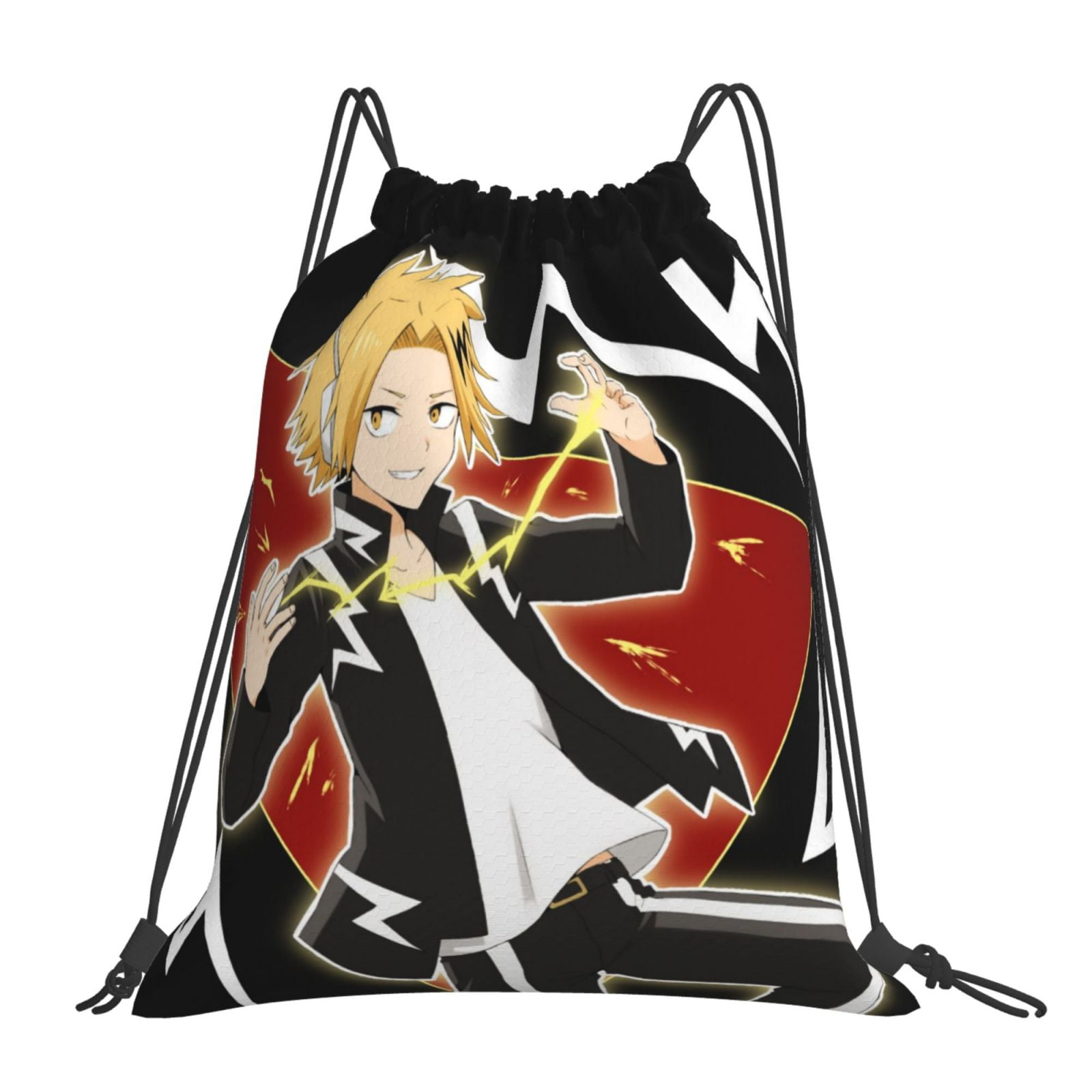 My Hero Academia Denki Kaminari Drawstring Backpack Sport Gym Bag For ...