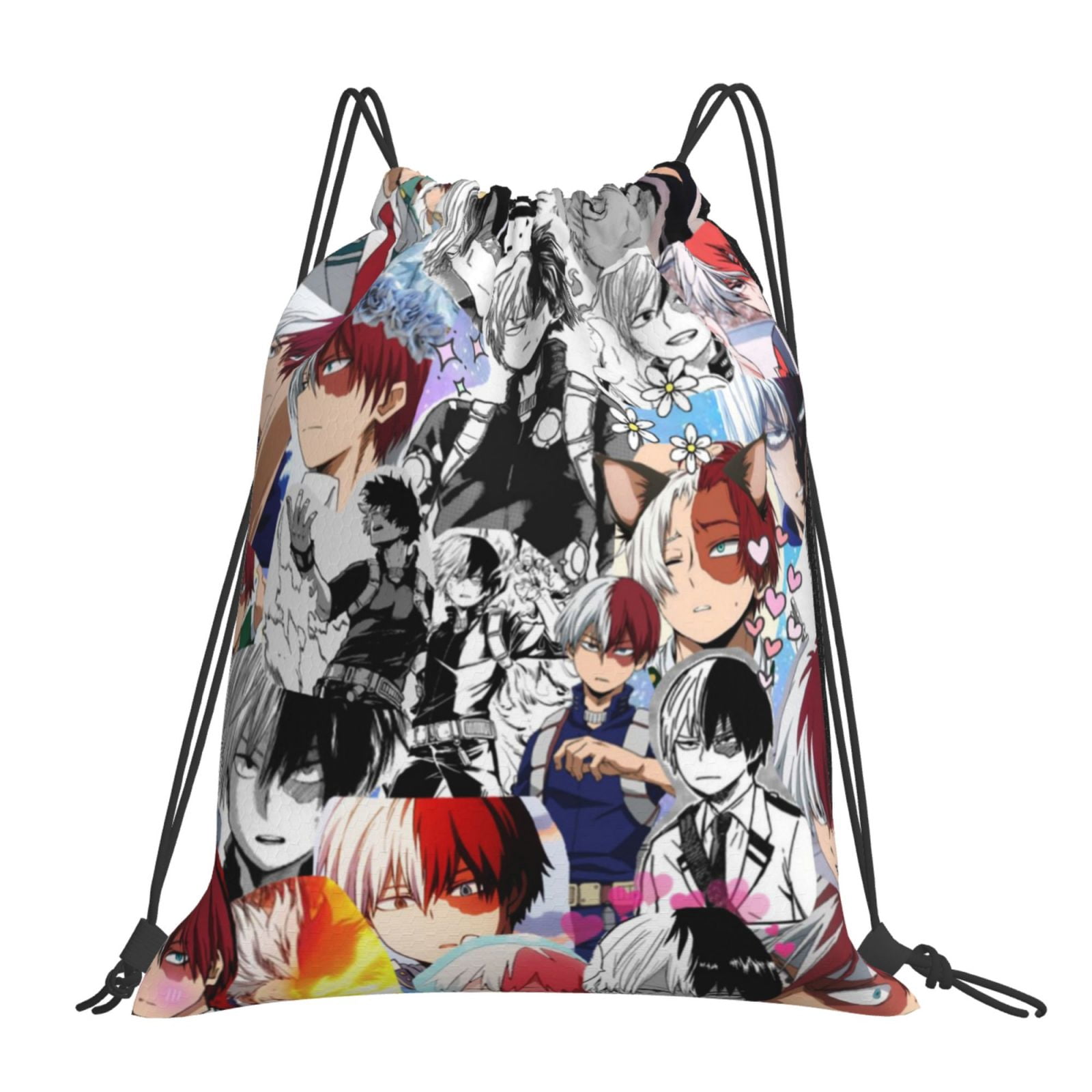 My Hero Academia Drawstring Backpack Simple Sports Gym Bag Draw String ...