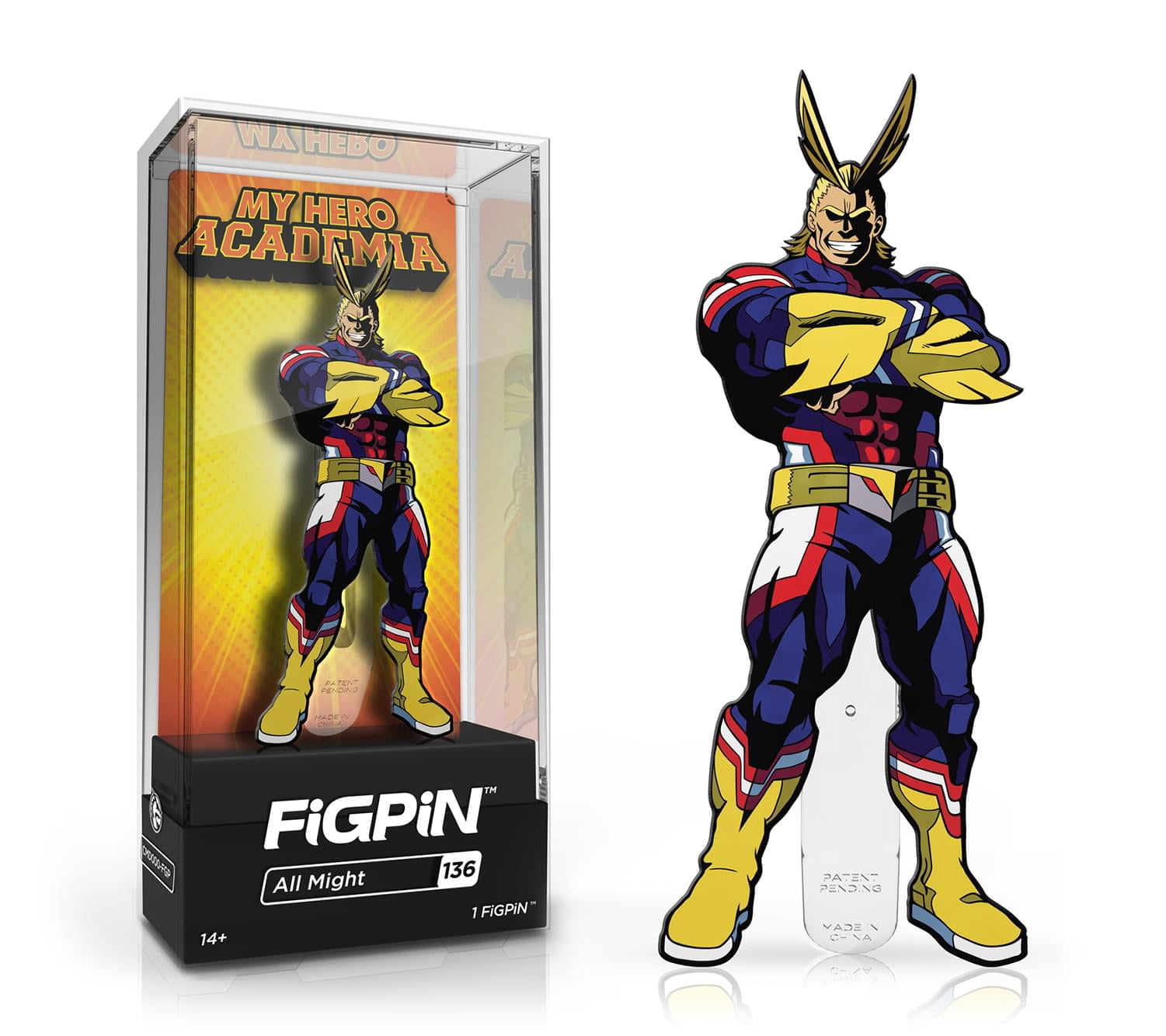 My Hero Academia Enamel FiGPiN | All Might #136 - Walmart.com