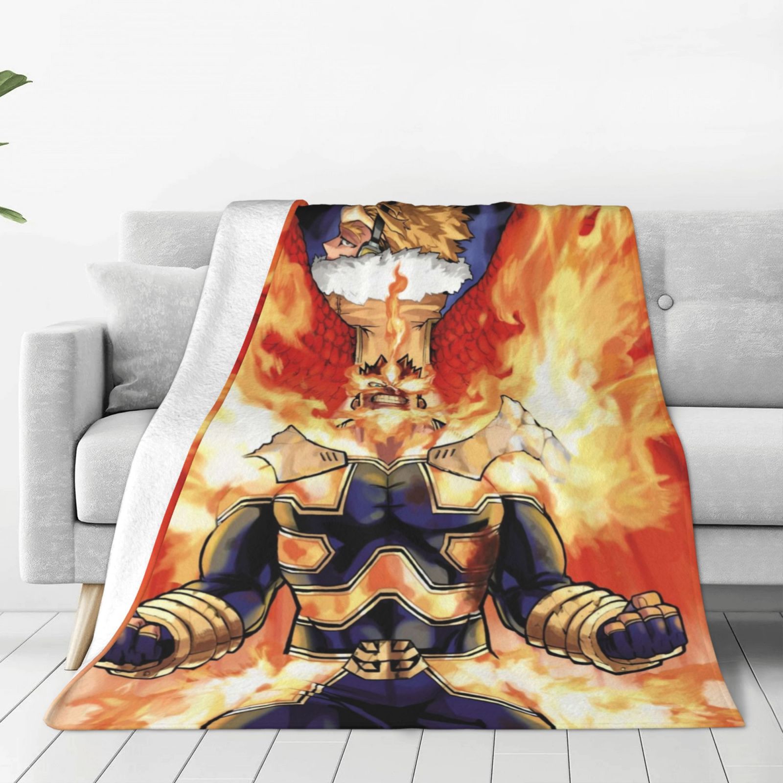 My Hero Academia Endeavor Throw Blanket Couch Bed Sofa Soft Lightweight ...
