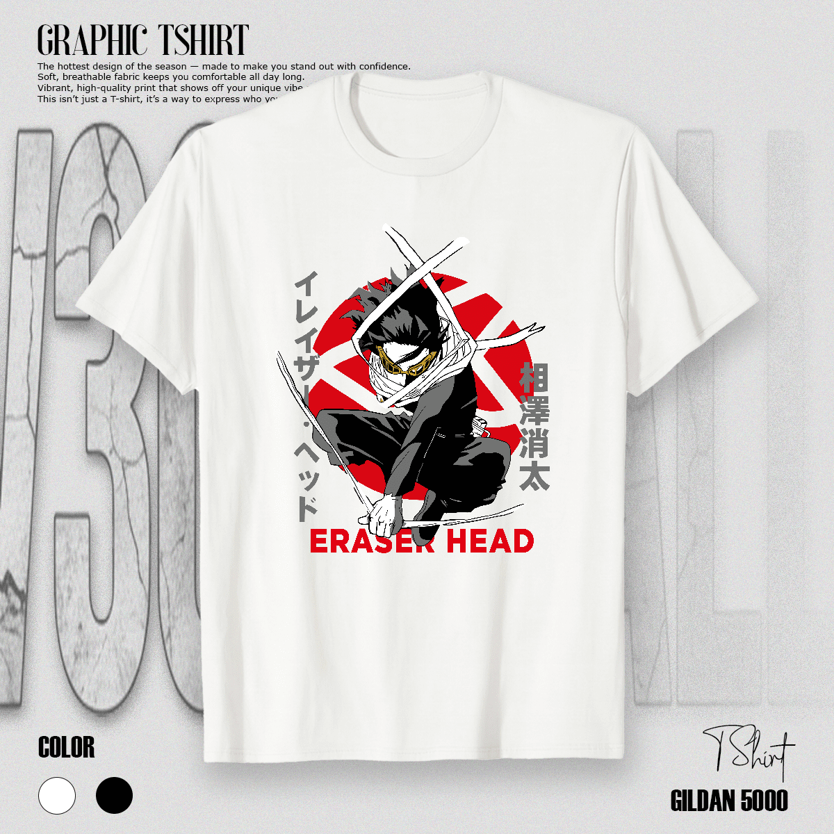 My Hero Academia Eraser Head Shota Aizawa Anime Cosplay Art Unisex T ...