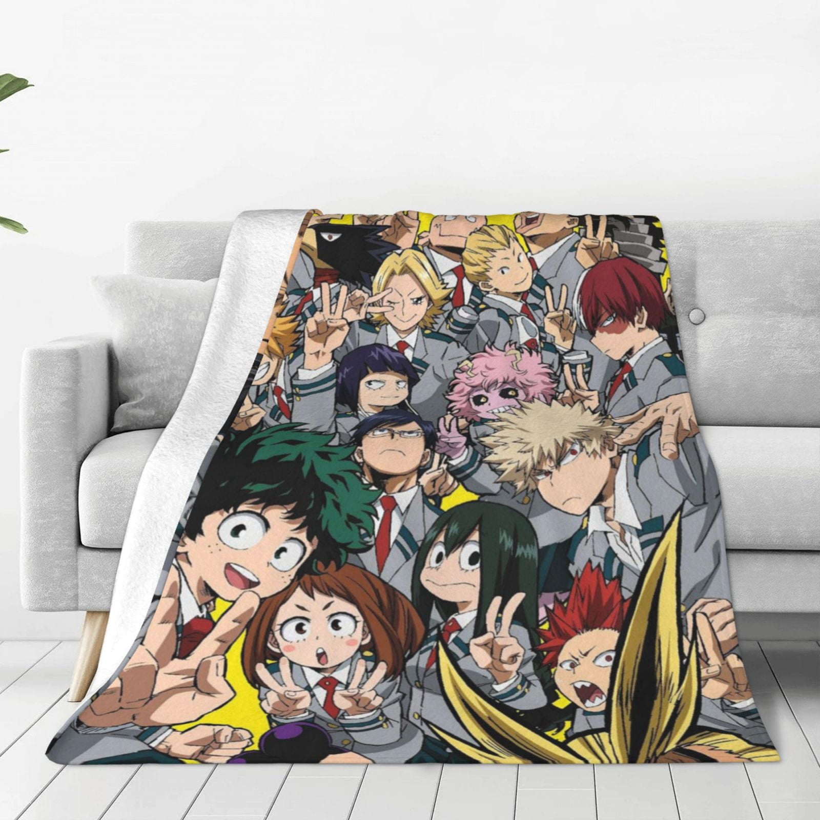 My Hero Academia Fleece Blanket Super Soft Cozy Throw Blanket Fuzzy Comfy Flannel Blanket Warm ...