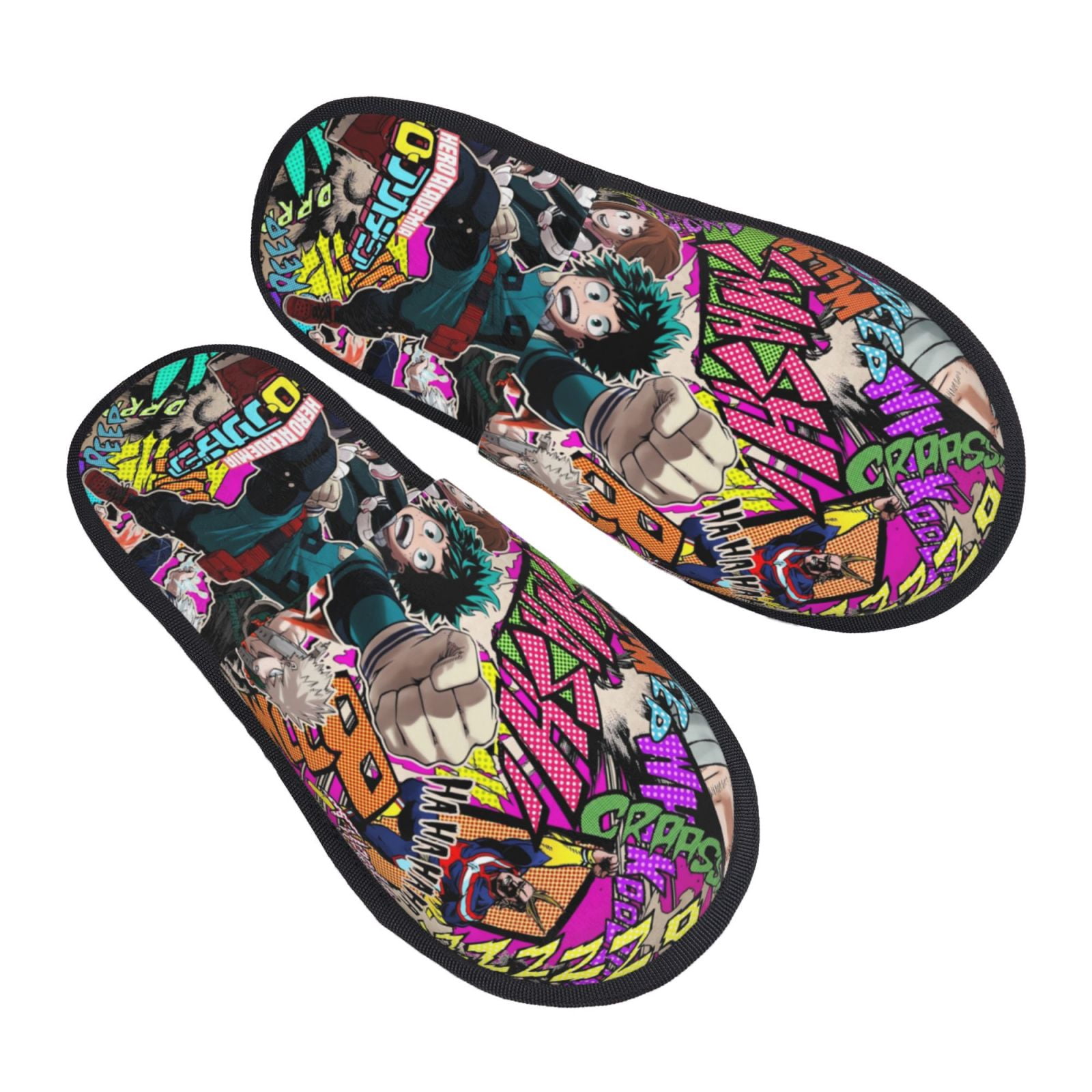 My Hero Academia Furry Slippers For Men Women Fuzzy House Slippers ...