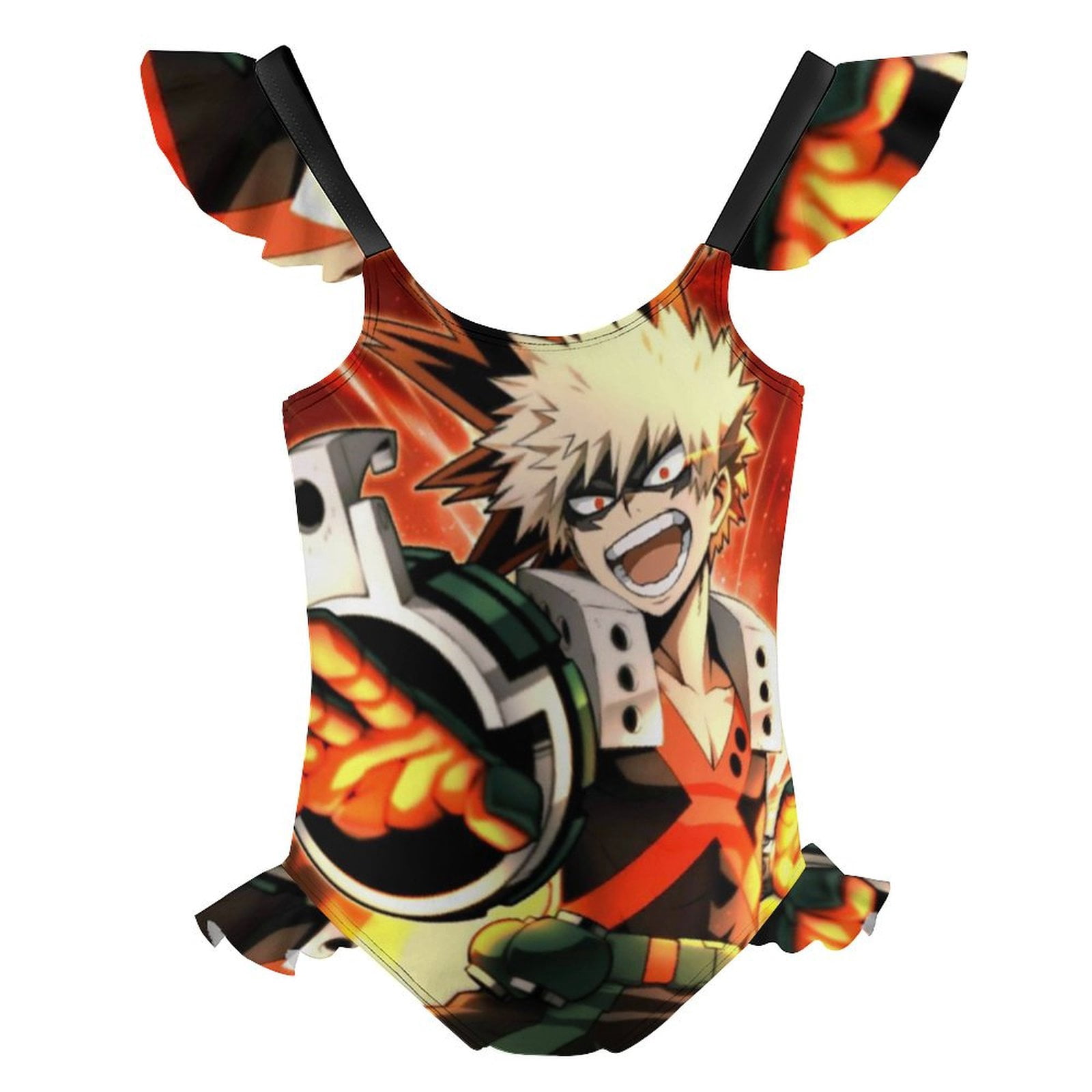 My Hero Academia Girls Swimsuit Ruffle One-piece Beachwear Kids Cute ...