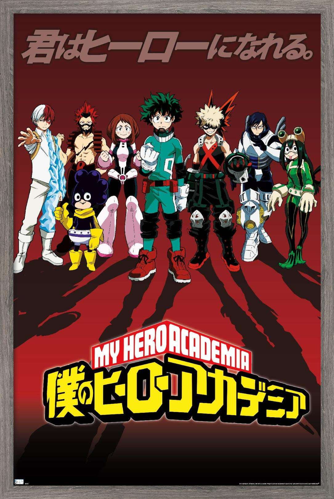 My Hero Academia - Group Pose Wall Poster, 14.725" x 22.375", Framed ...