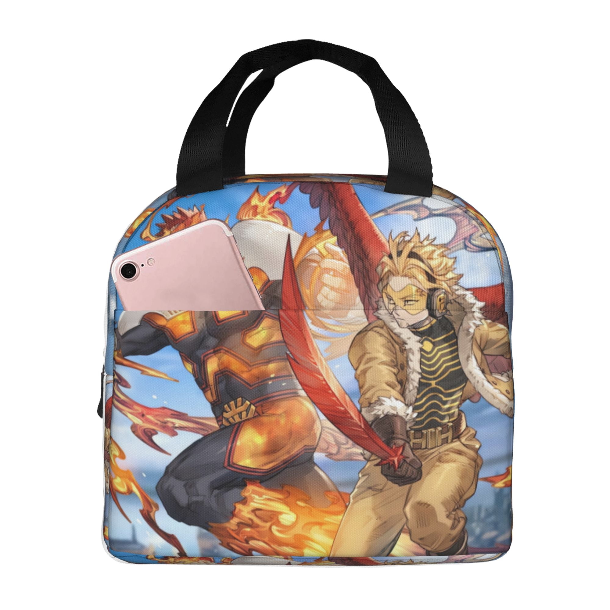 My Hero Academia Hawks Lunch Bag Tote Bag Insulated Lunch Box Picnic ...