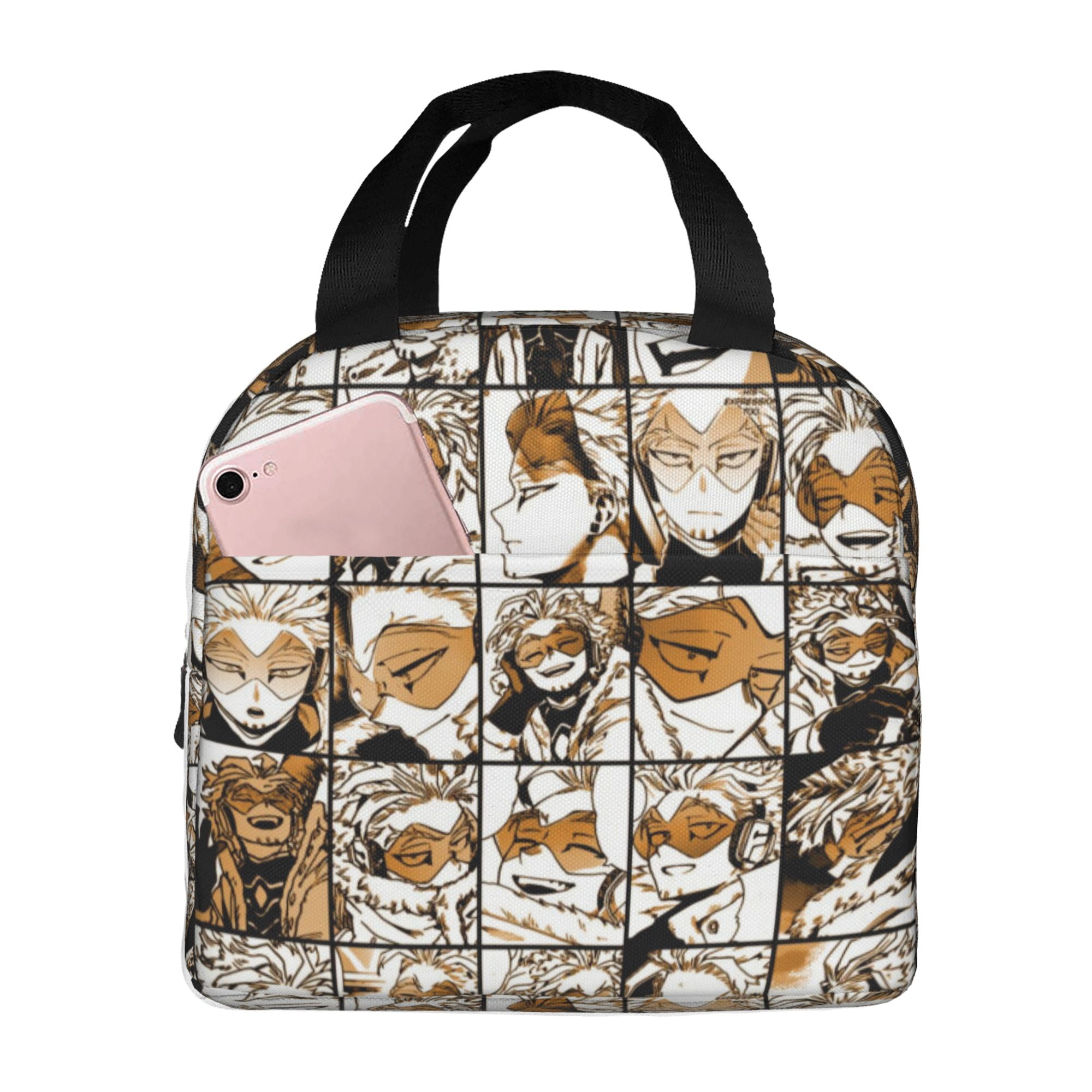 My Hero Academia Hawks Manga Lunch Bag Tote Bag Insulated Lunch Box ...