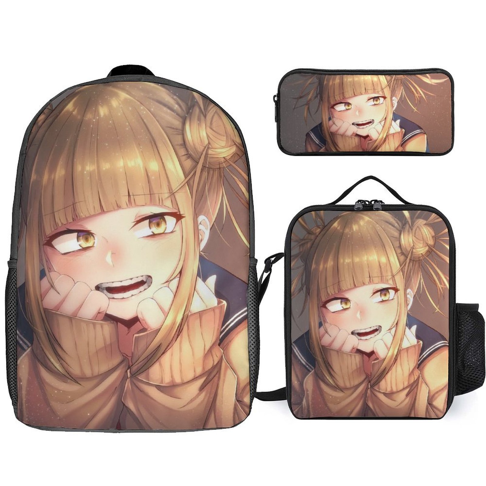 My Hero Academia Himiko Toga Aesthetic Backpack With Lunch Bag Pencil ...