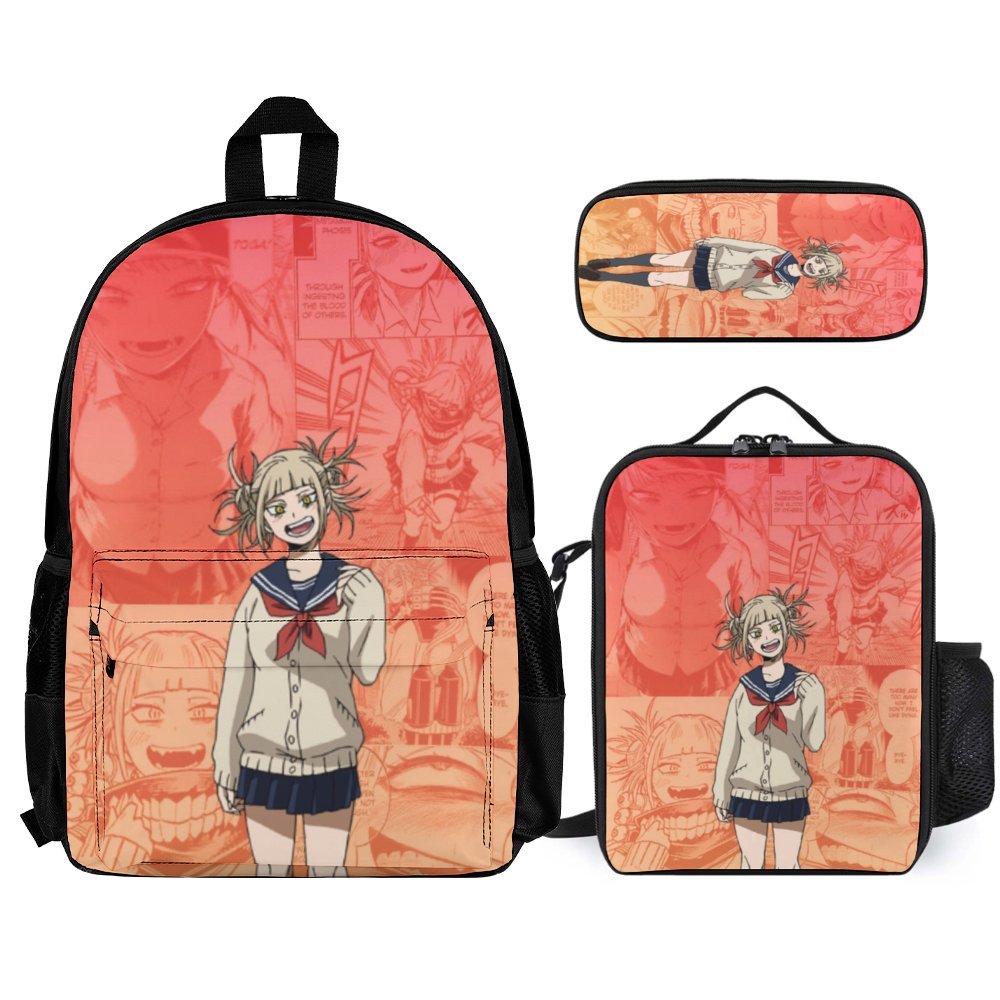 My Hero Academia Himiko Toga Anime Backpack With Lunch Bag Pencil Case ...