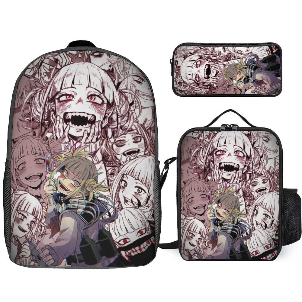 My Hero Academia Himiko Toga Backpack 3 Piece Set Travel Daypack ...
