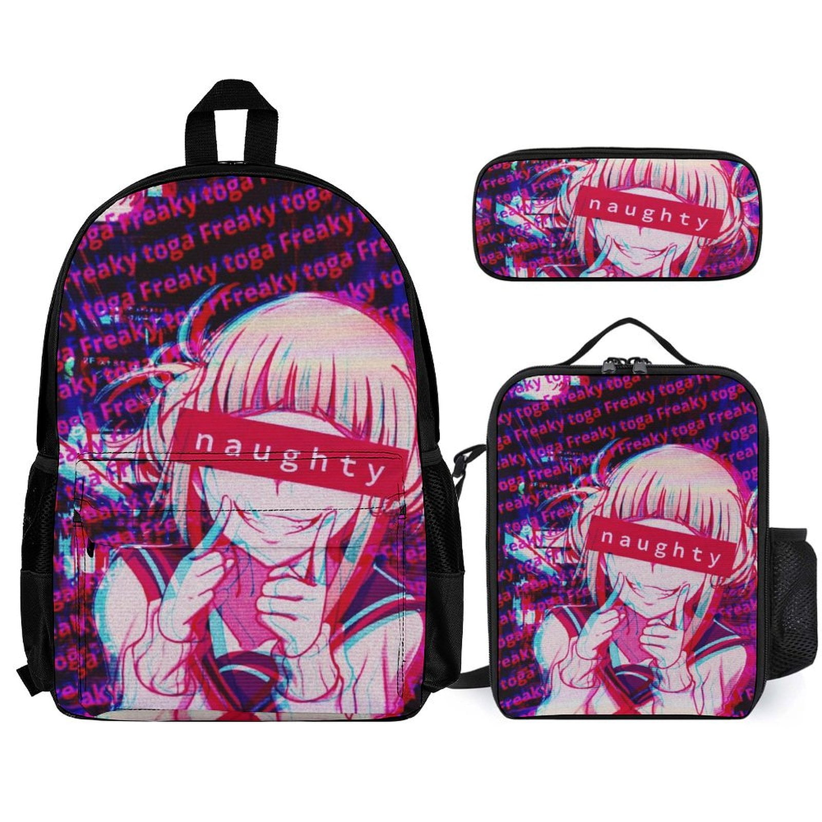 My Hero Academia Himiko Toga Backpack 3 Pieces Set With Lunch Bag And ...