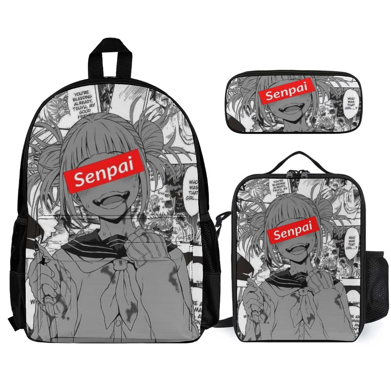 My Hero Academia Himiko Toga Backpack 3 Pieces Set With Lunch Bag And ...