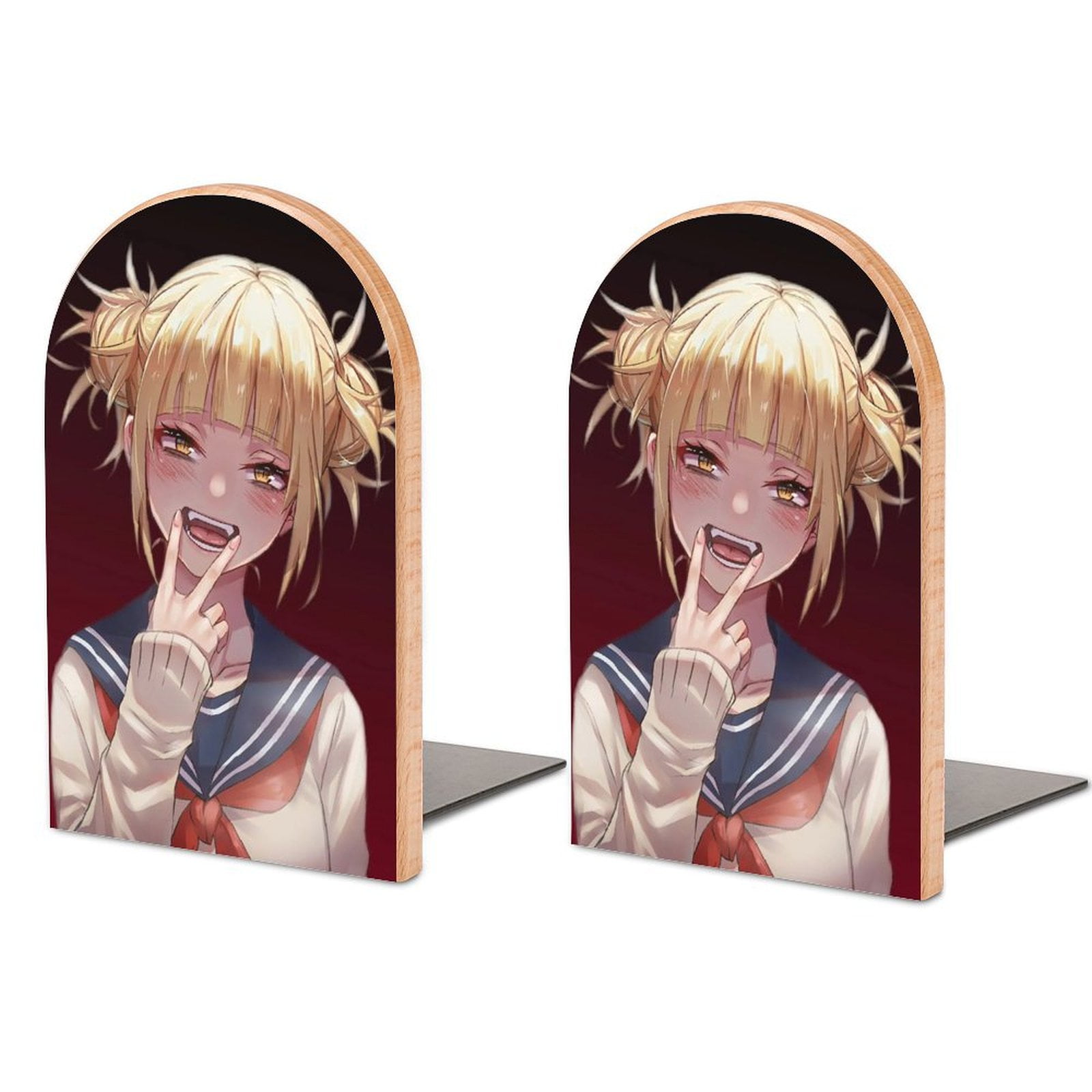 My Hero Academia Himiko Toga Bookends Wood Book Divider Decor Shelves ...