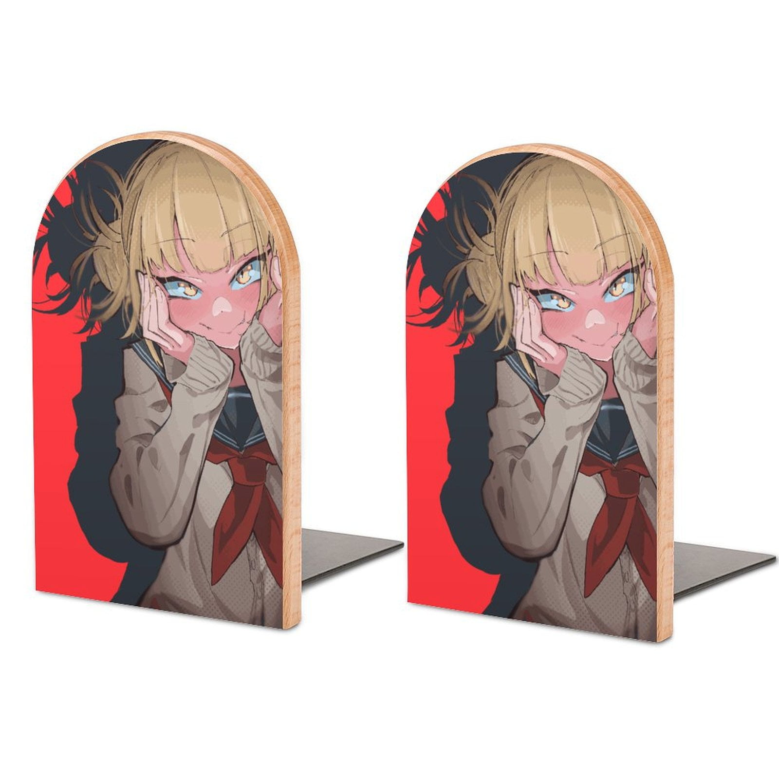 My Hero Academia Himiko Toga Bookends Wood Book Divider Decor Shelves ...
