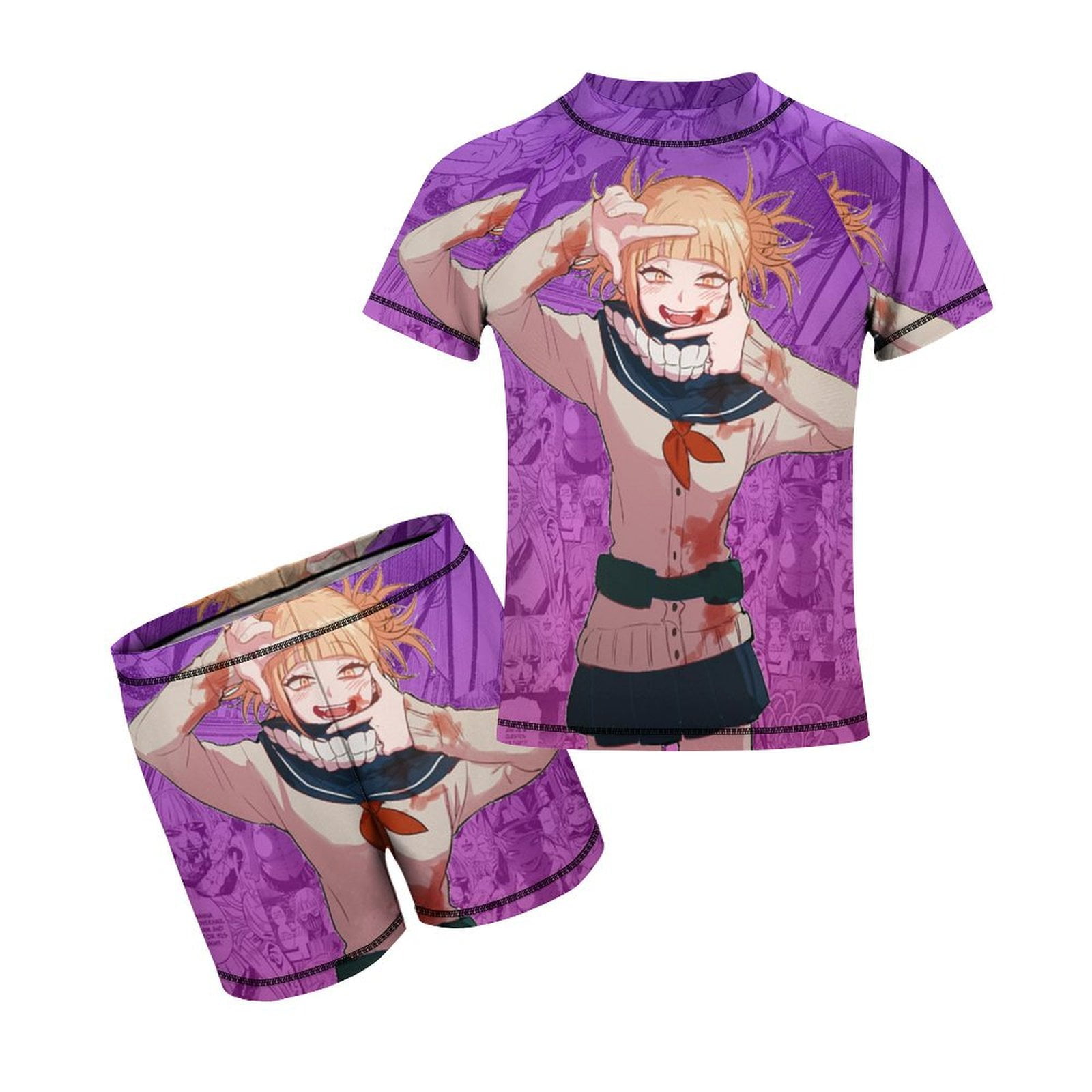 My Hero Academia Himiko Toga Boys 2-Piece Swimsuit Set Bathing Suit ...
