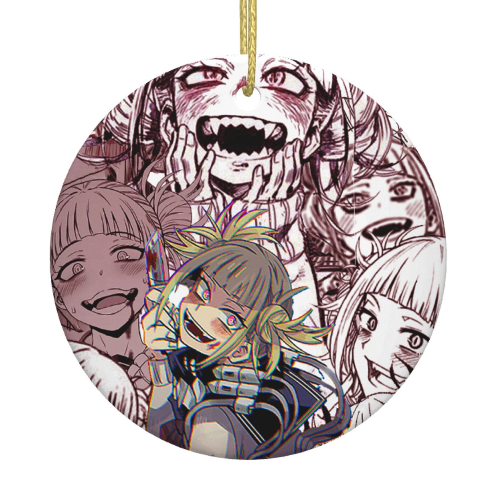 My Hero Academia Himiko Toga Christmas Ceramic Round Ornaments Print ...
