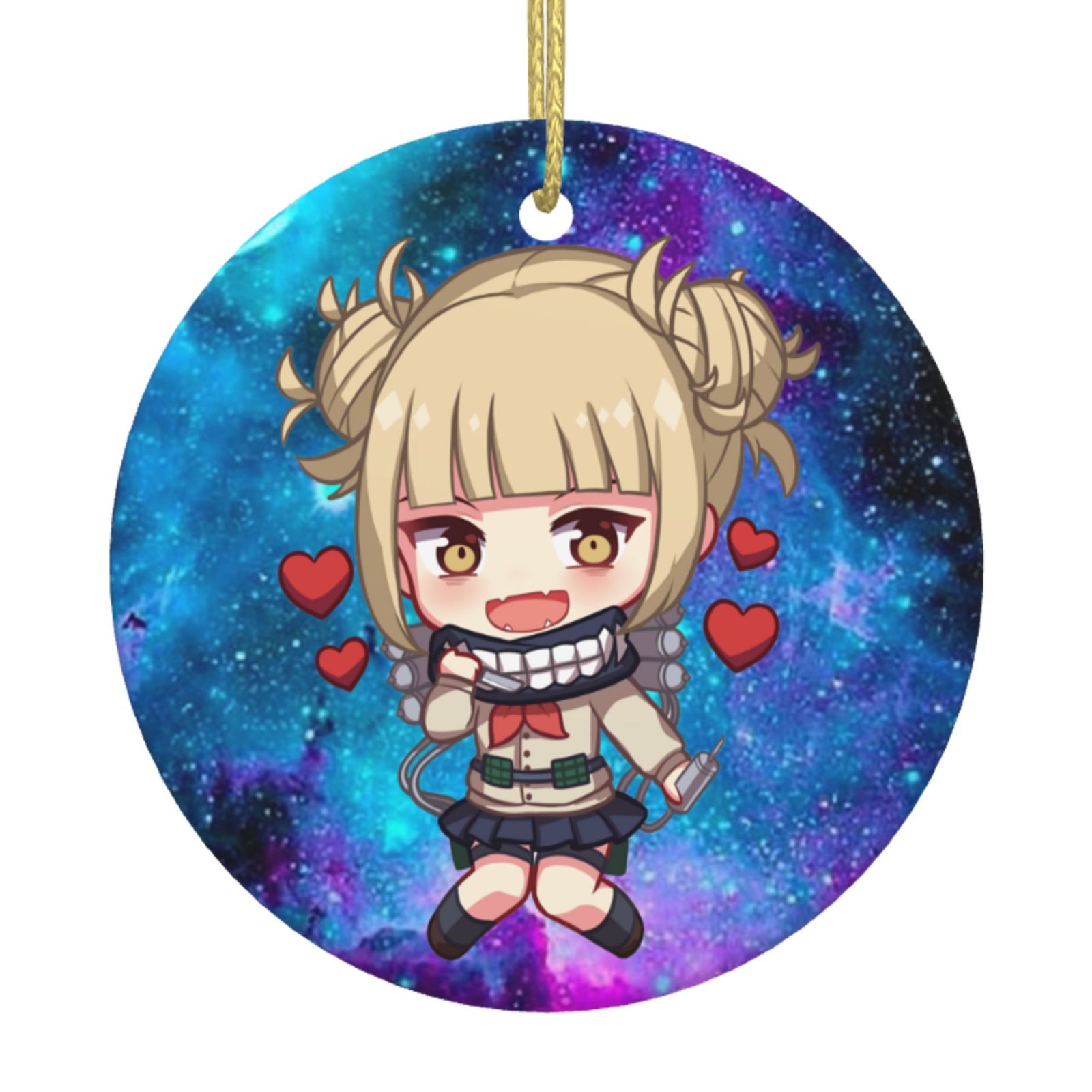 My Hero Academia Himiko Toga Christmas Ceramic Round Ornaments Print ...