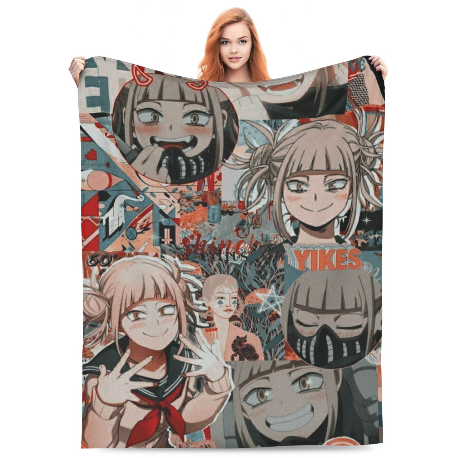 My Hero Academia Himiko Toga Cute Flannel Blanket Ultra-Soft Micro ...