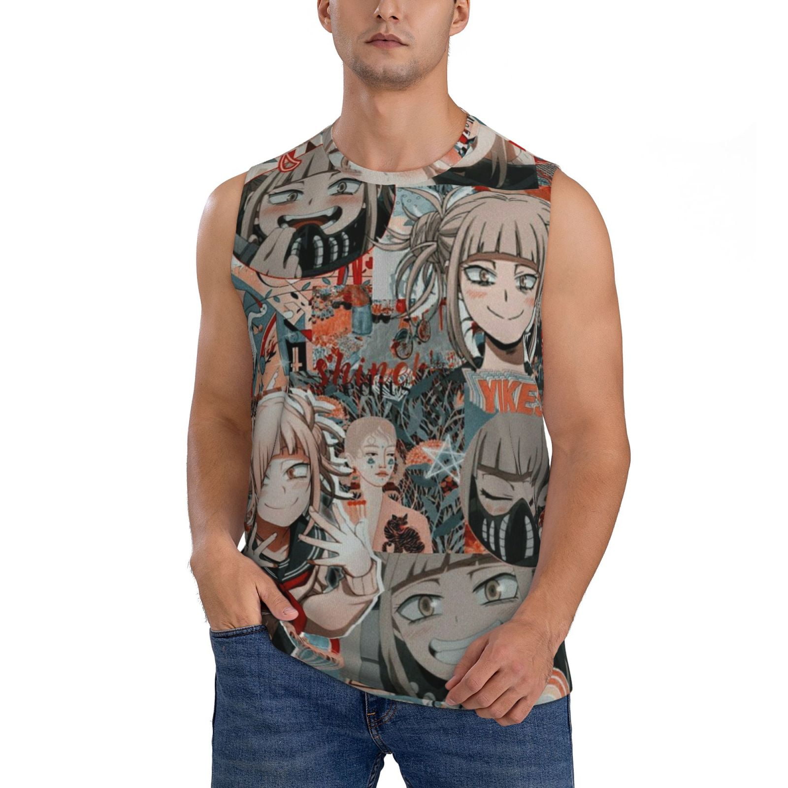 My Hero Academia Himiko Toga Cute Men's Tank Top Lightweight Summer ...