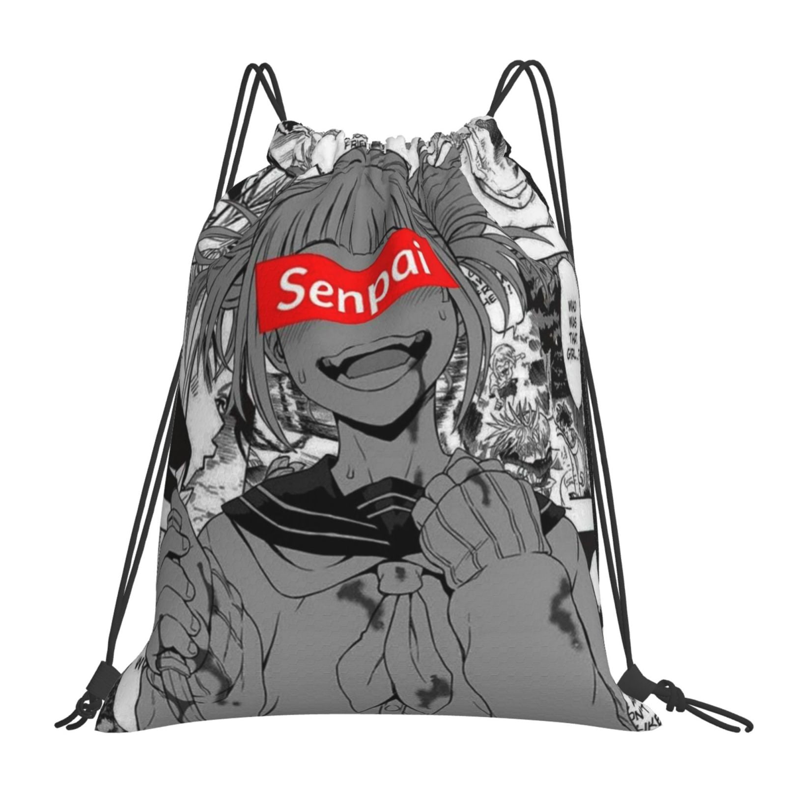 My Hero Academia Himiko Toga Drawstring Backpack Simple Sports Gym Bag ...