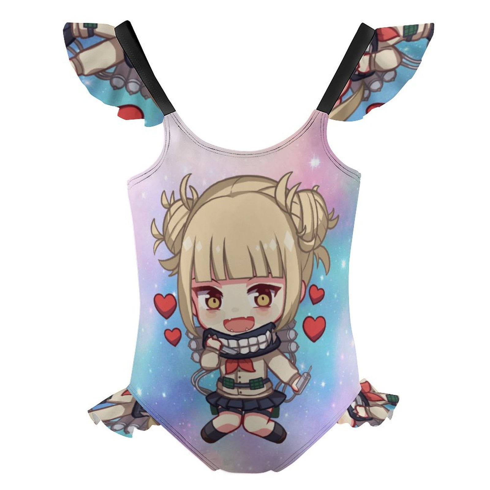 My Hero Academia Himiko Toga Girls Swimsuit Ruffle One-piece Beachwear ...