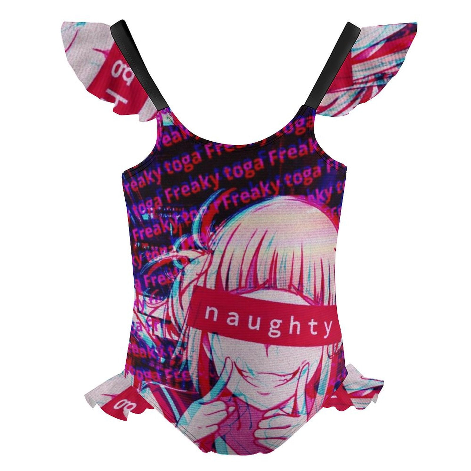 My Hero Academia Himiko Toga Girls Swimsuit Ruffle One-piece Beachwear ...