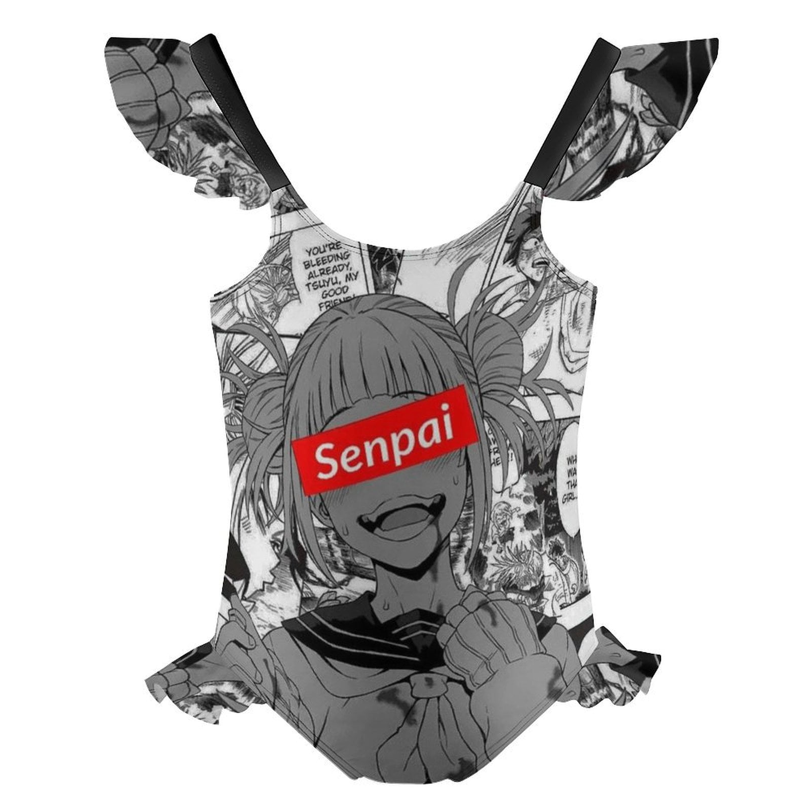 My Hero Academia Himiko Toga Girls Swimsuit Ruffle One-piece Beachwear ...