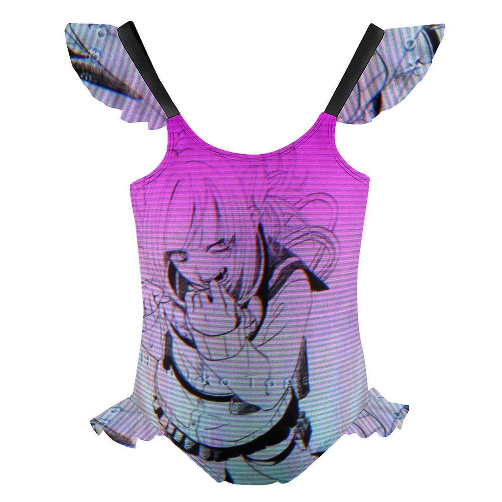 My Hero Academia Himiko Toga Girls Swimsuit Ruffle One-piece Beachwear ...