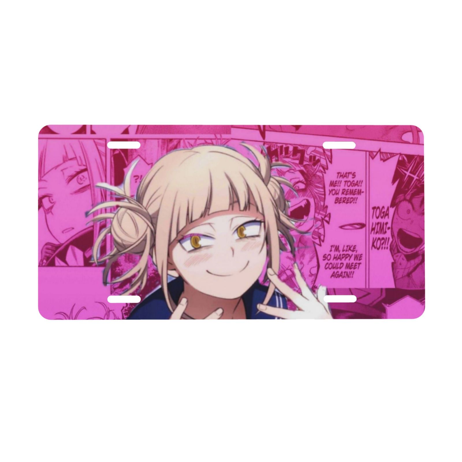 My Hero Academia Himiko Toga License Plate Cover Aluminum Novelty ...