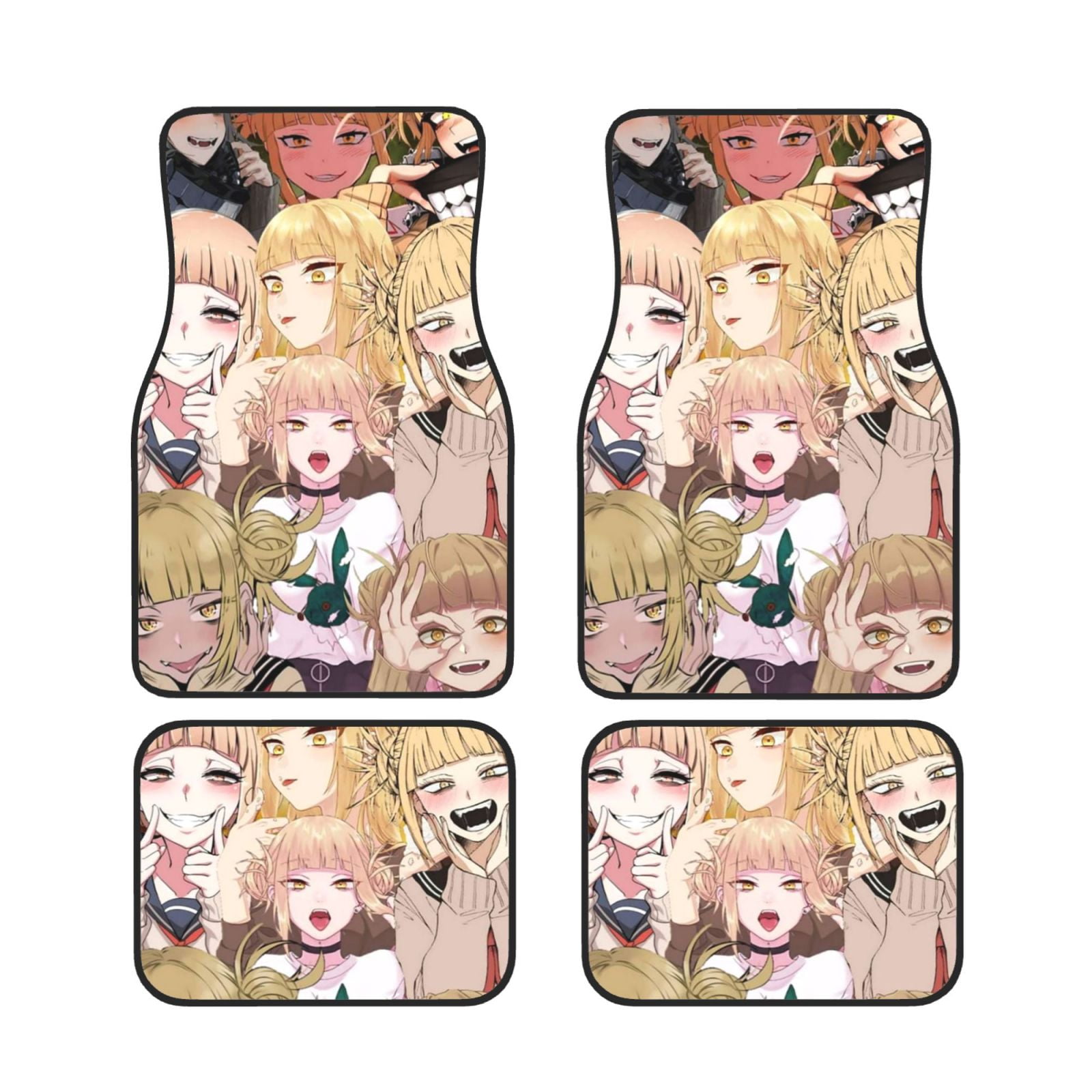 My Hero Academia Himiko Toga Mha Car Floor Mats 4-Piece Full Set Front Rear Auto Foot Mats ...