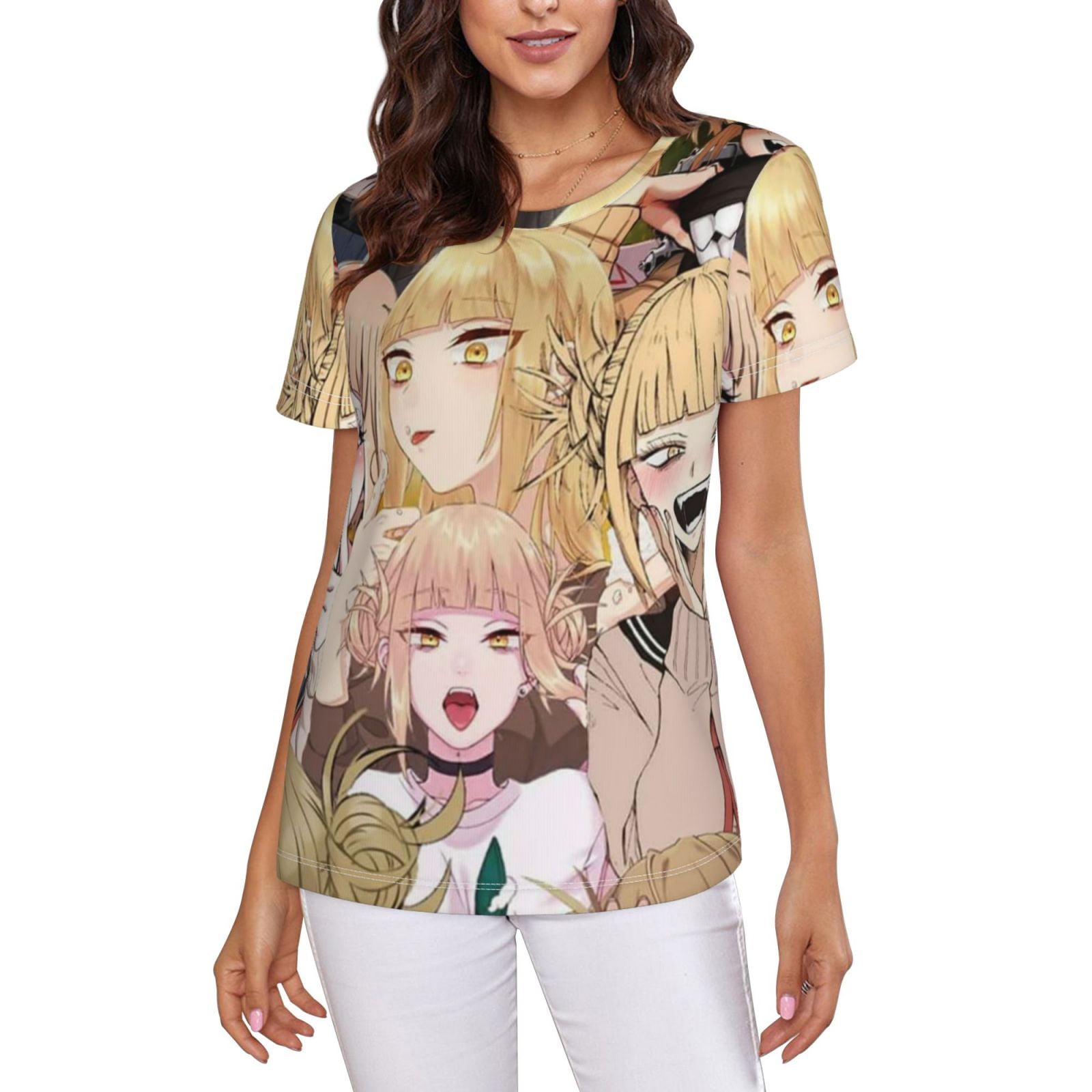 My Hero Academia Himiko Toga Mha Women's T Shirts Round Neck Short ...