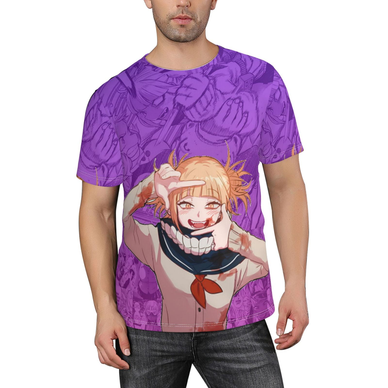My Hero Academia Himiko Toga T-Shirt for Men Novelty 3D Pritneted ...