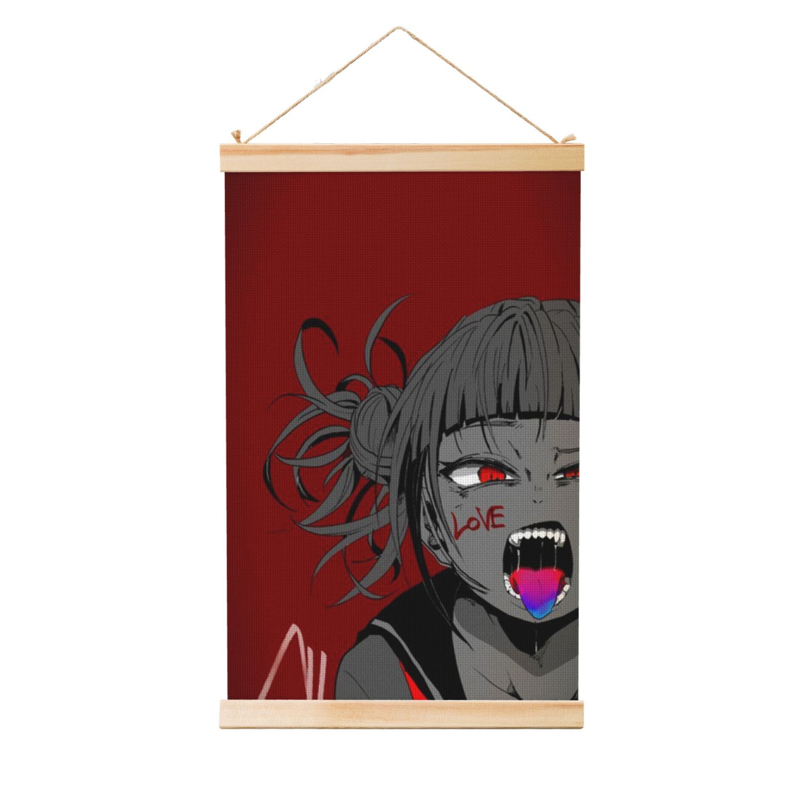 My Hero Academia Himiko Toga Wooden Shaft Hanging Poster Home Decor ...