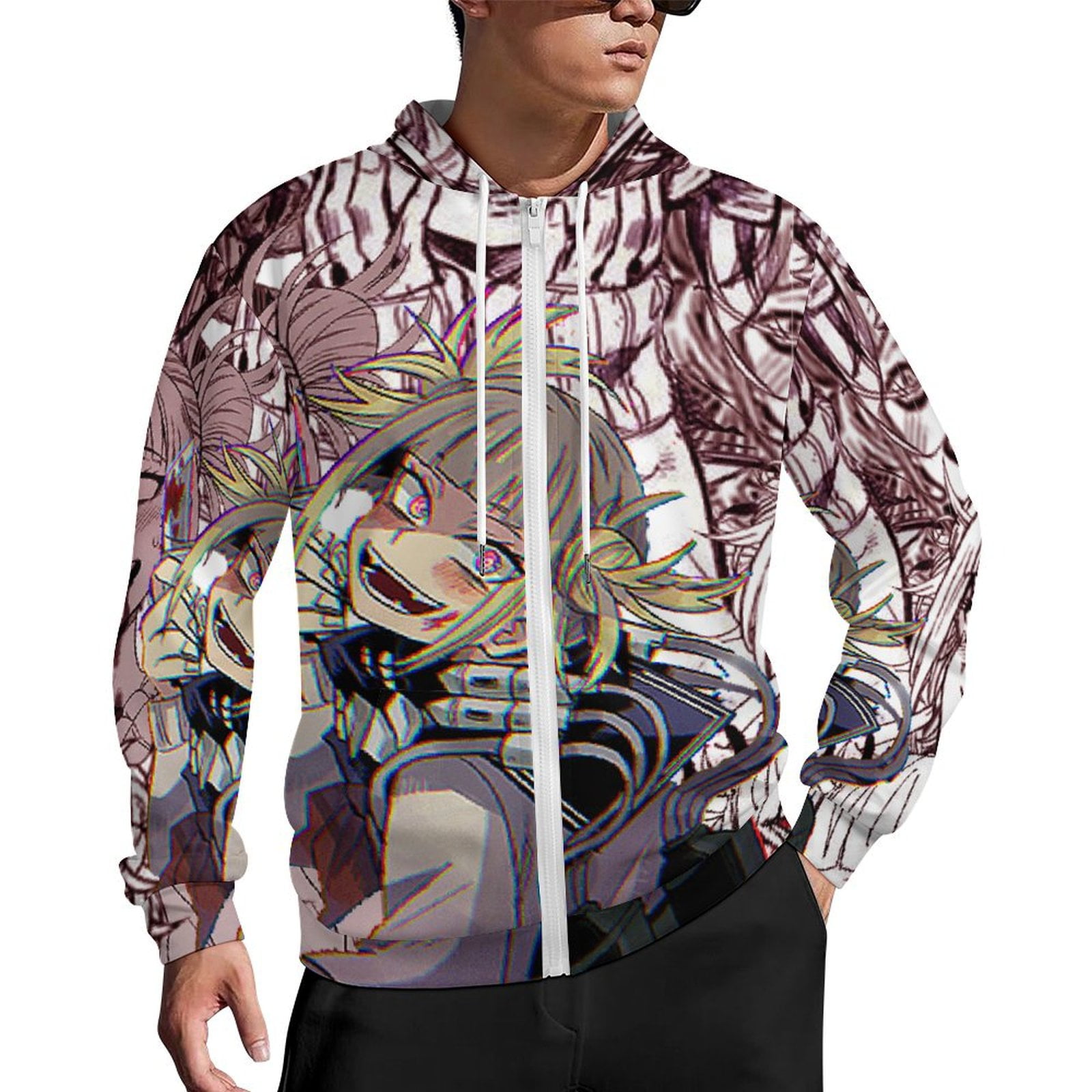 My Hero Academia Himiko Toga Zip Up Hoodies Unisex Realistic 3D Print ...