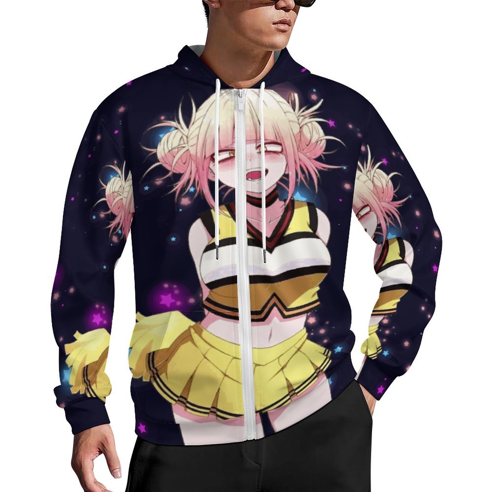 My Hero Academia Himiko Toga Zip Up Hoodies Unisex Realistic 3D Print ...
