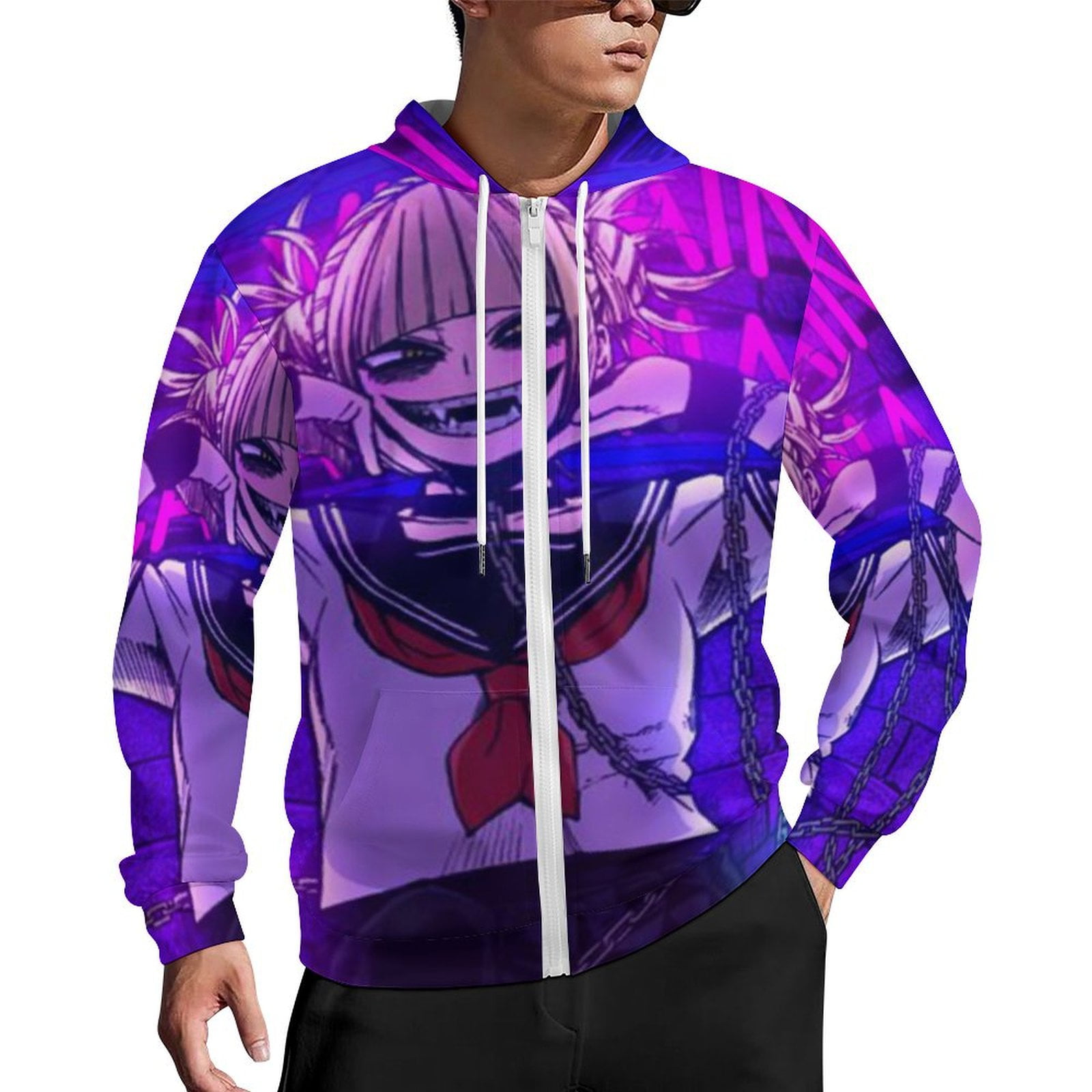 My Hero Academia Himiko Toga Zip Up Hoodies Unisex Realistic 3D Print ...