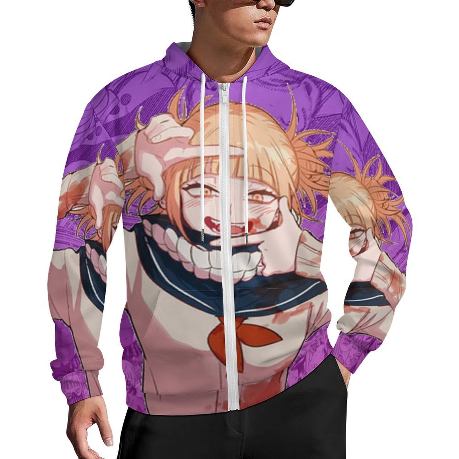 My Hero Academia Himiko Toga Zip Up Hoodies Unisex Realistic 3D Print ...