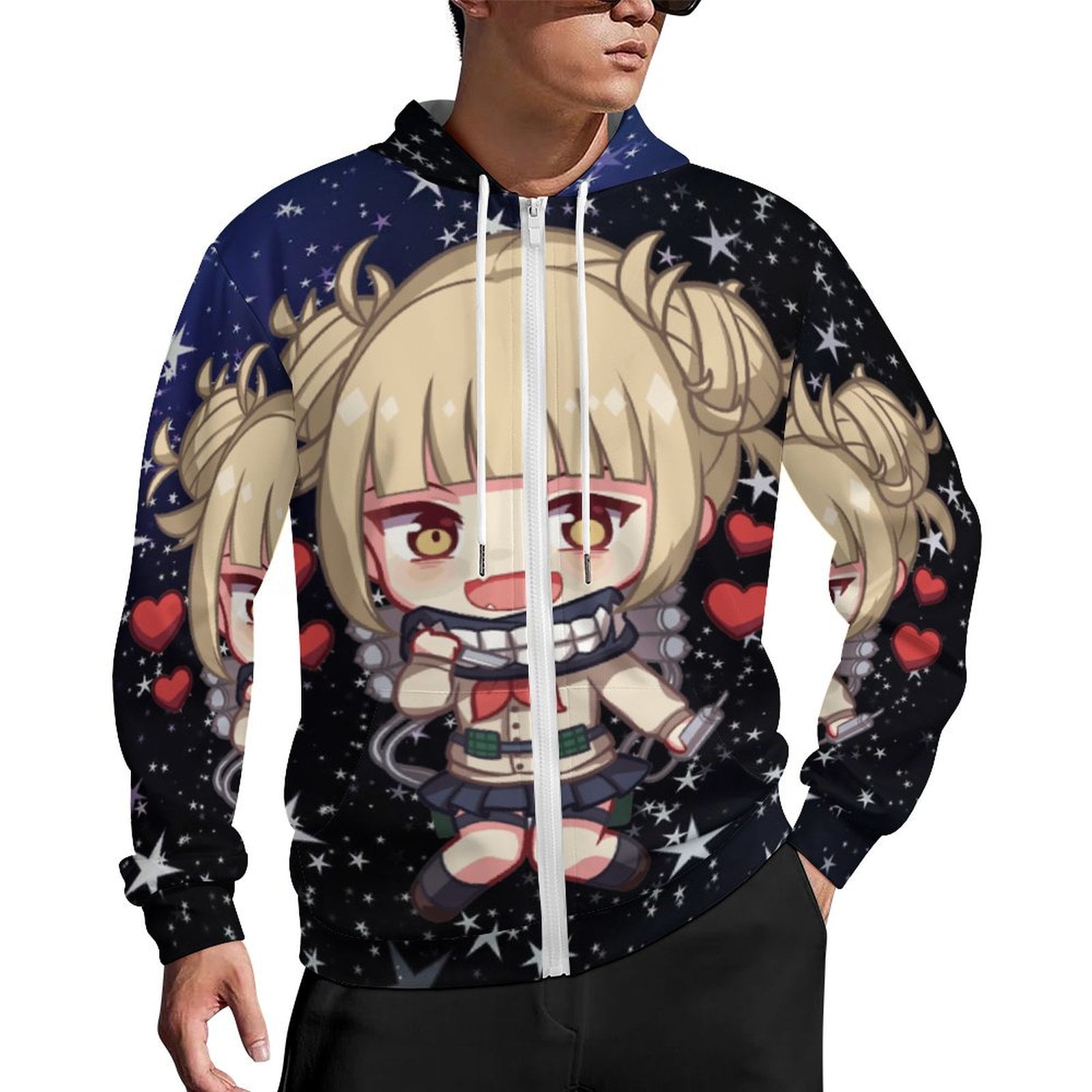 My Hero Academia Himiko Toga Zip Up Hoodies Unisex Realistic 3D Print ...