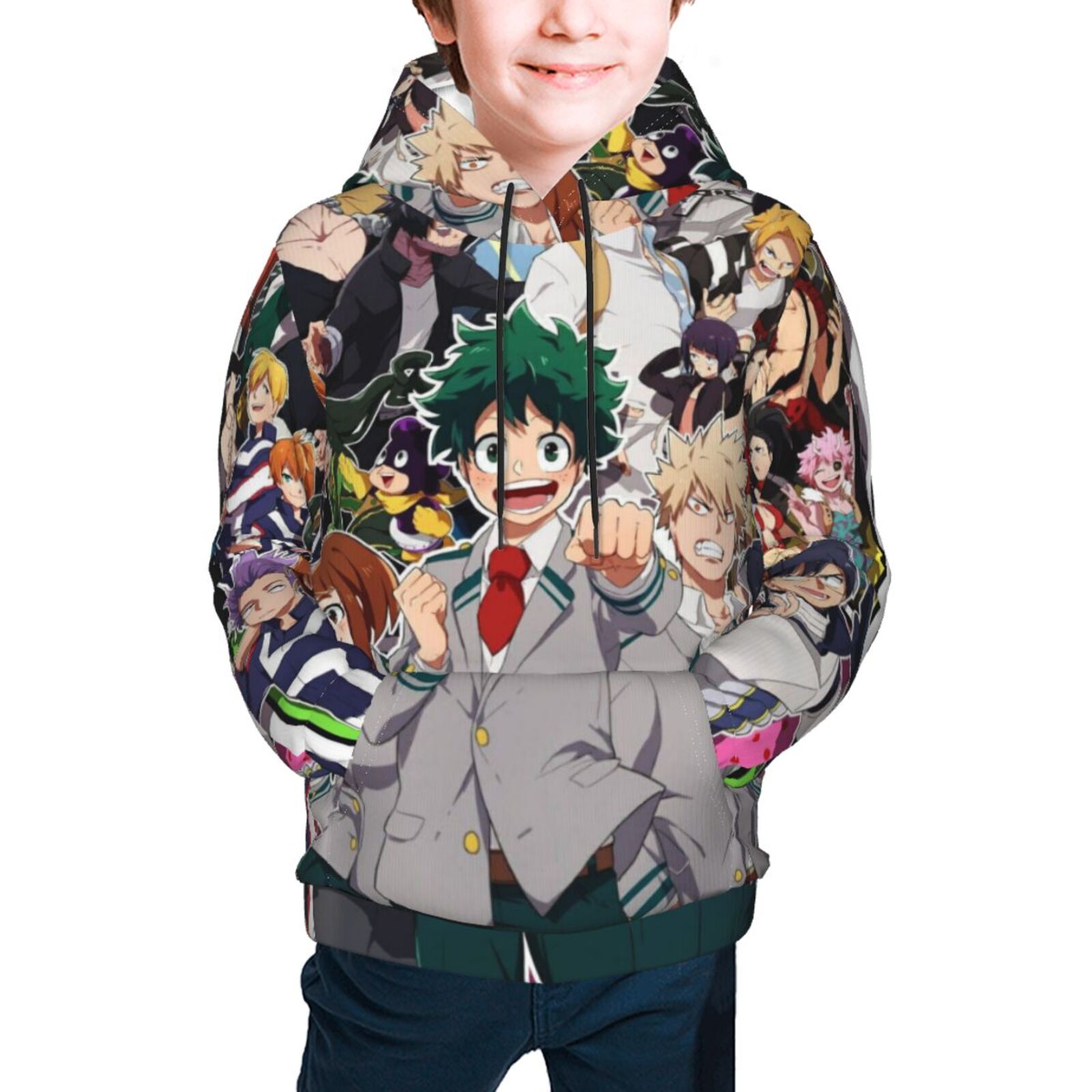 My Hero Academia Hoodie 3D Print Pullover Hooded Long Sleeve ...