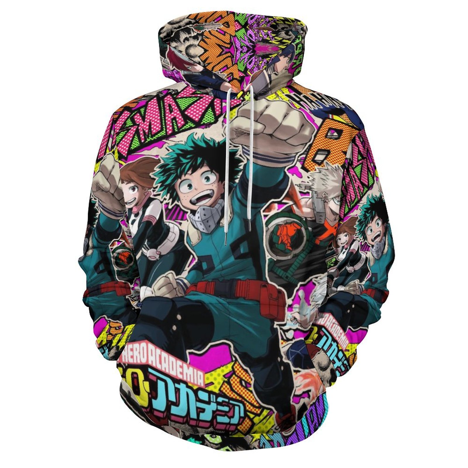 My Hero Academia Hoodie 3D Print Pullover Hooded Long Sleeve ...