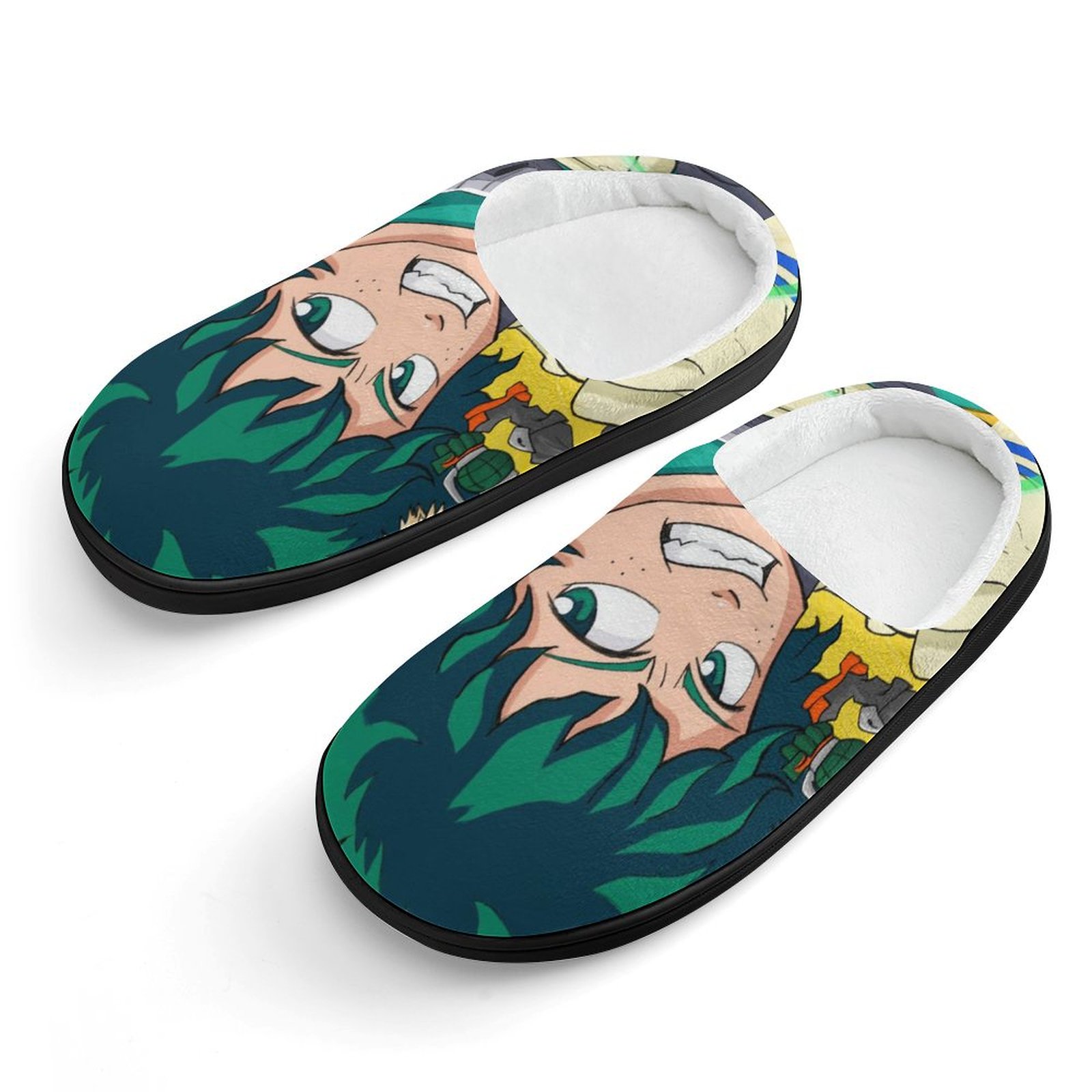 My Hero Academia Izuku Midoriya Anime Kid's Cotton Slippers Winter Warm ...