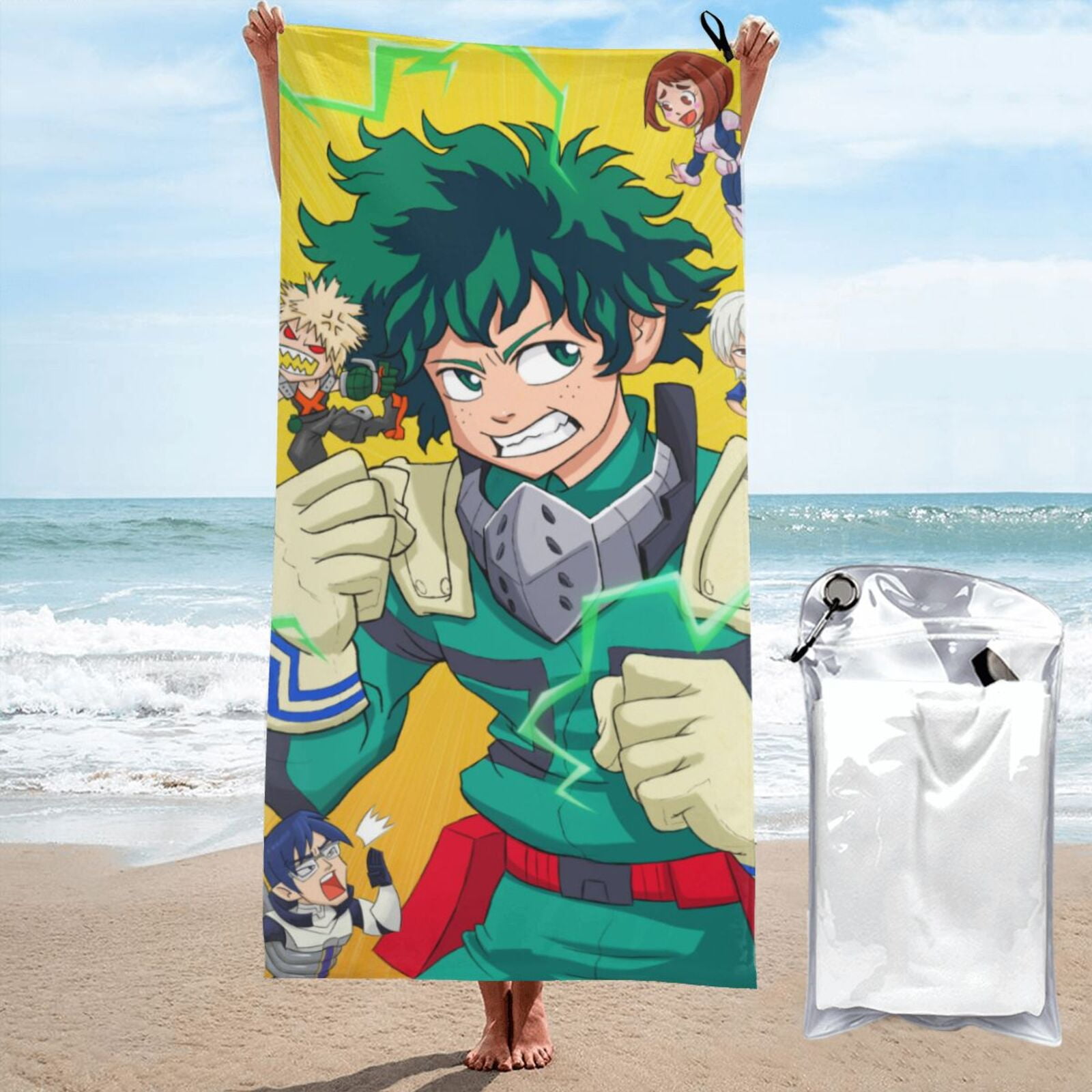 My Hero Academia Izuku Midoriya Anime Quick Dry Bath Towel Lightweight ...