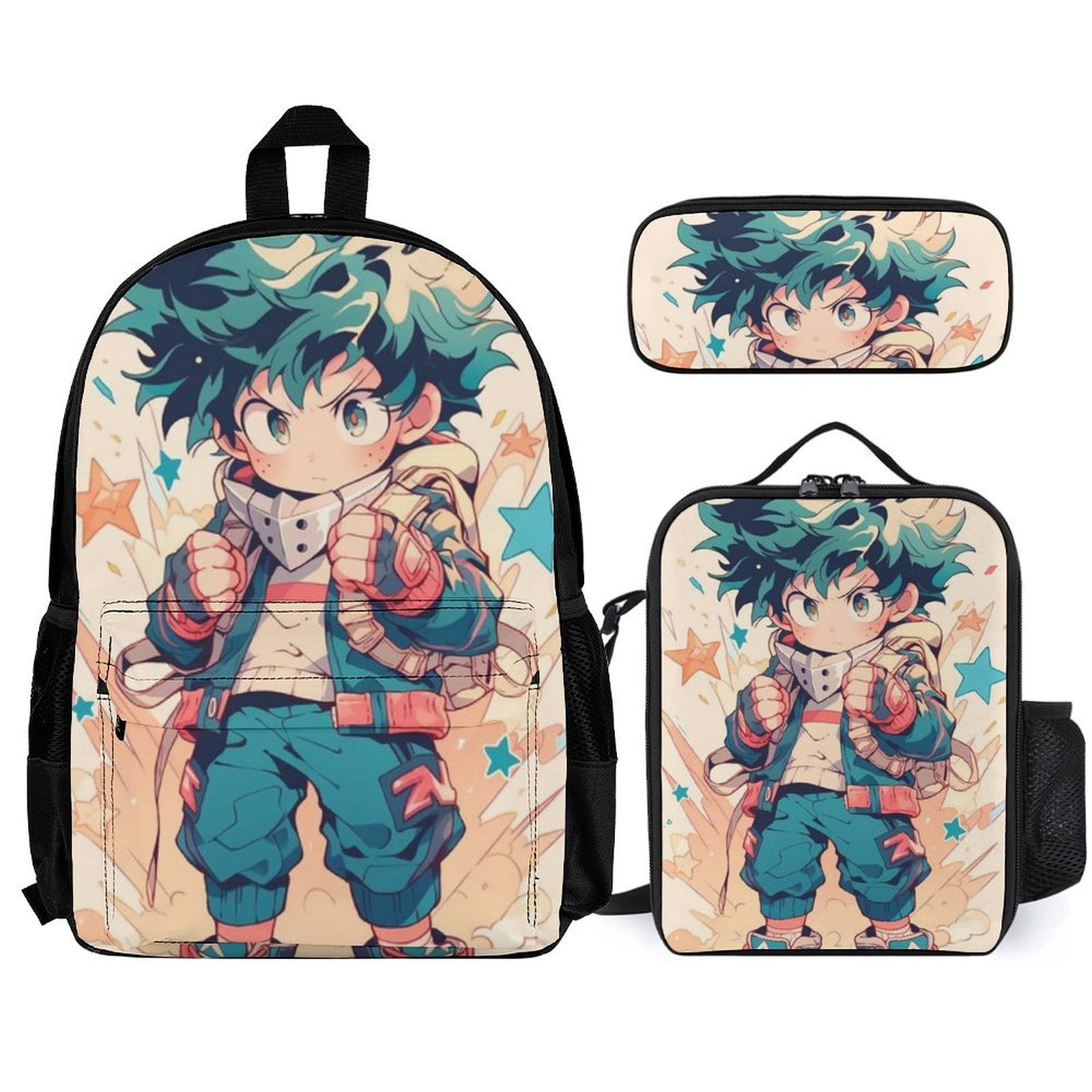 My Hero Academia Izuku Midoriya Deku Backpack With Lunch Bag Pencil ...