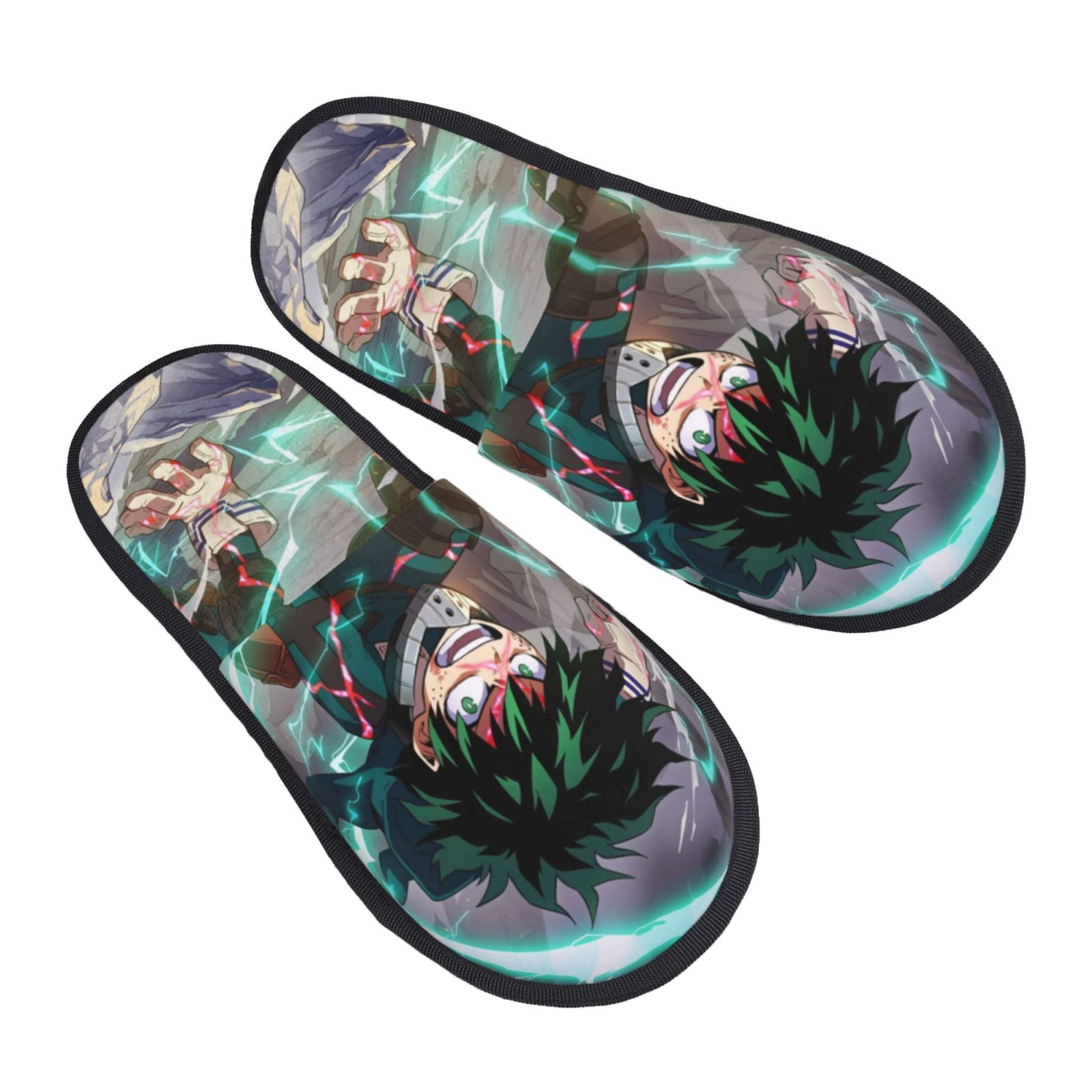 My Hero Academia Izuku Midoriya Furry Slippers For Men Women Fuzzy ...