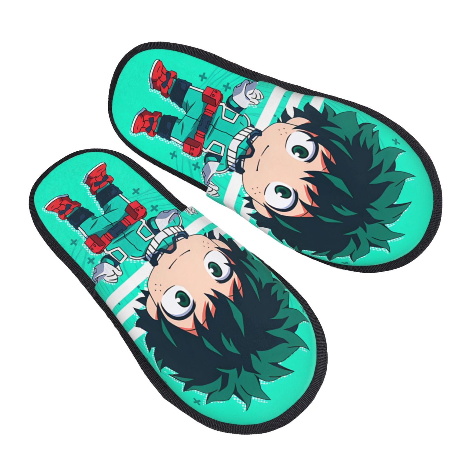 My Hero Academia Izuku Midoriya Furry Slippers For Men Women Fuzzy ...