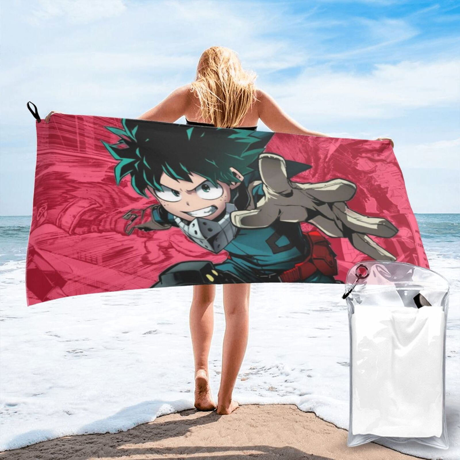 My Hero Academia Izuku Midoriya Quick Dry Bath Towel Lightweight Soft ...