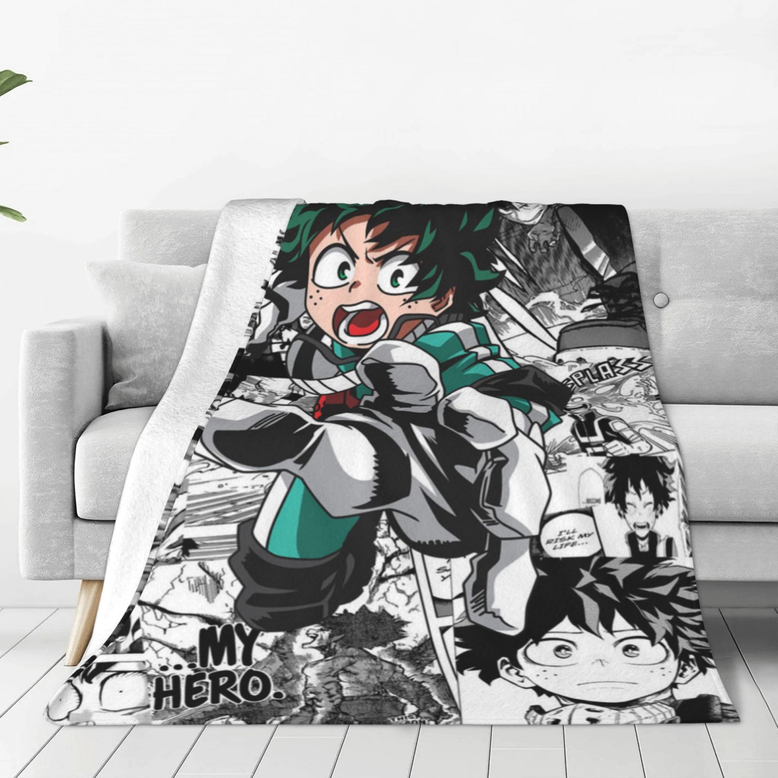My Hero Academia Izuku Midoriya Throw Blanket Couch Bed Sofa Soft ...