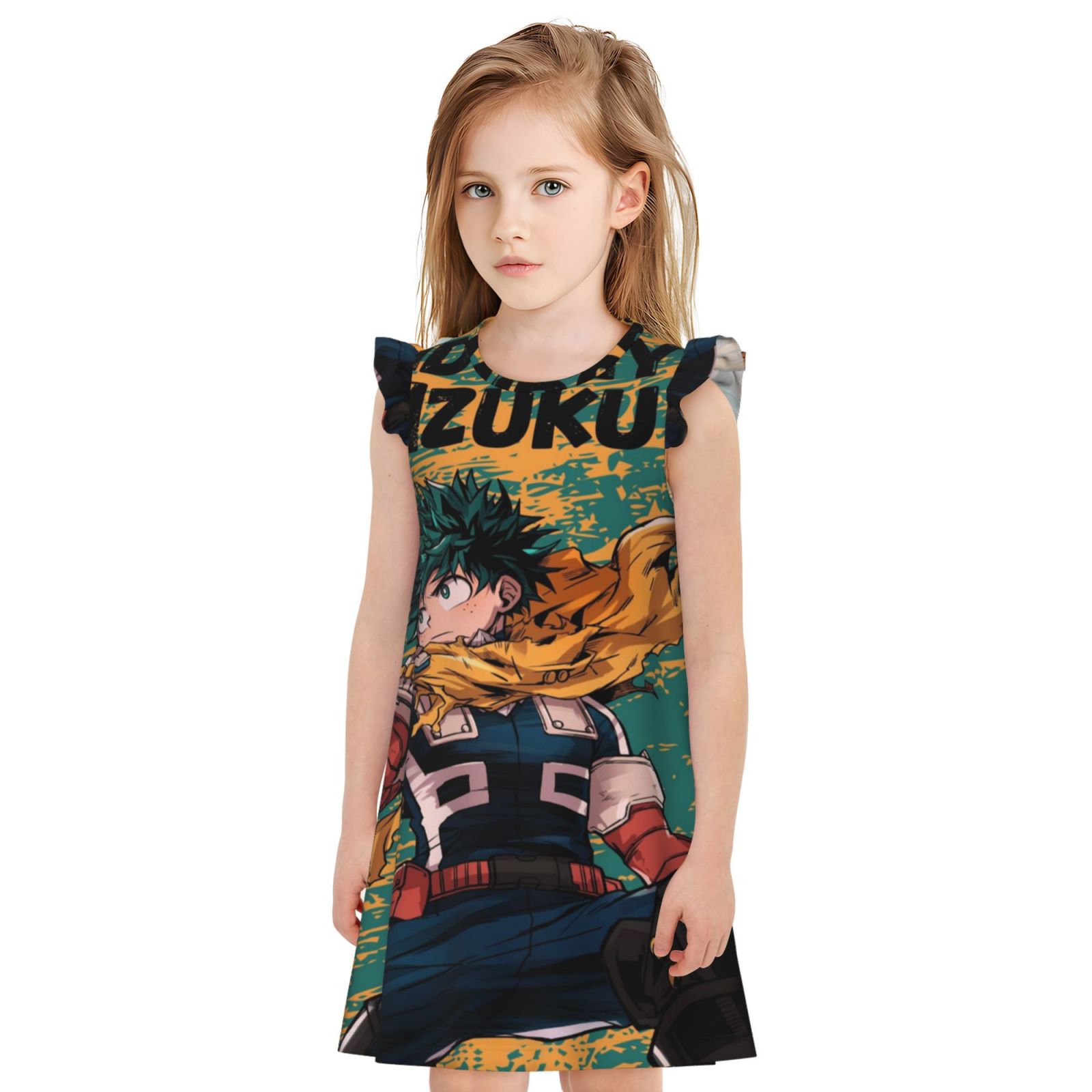 My Hero Academia Little Girls Nightgown Short Flutter Sleeve Pajamas ...