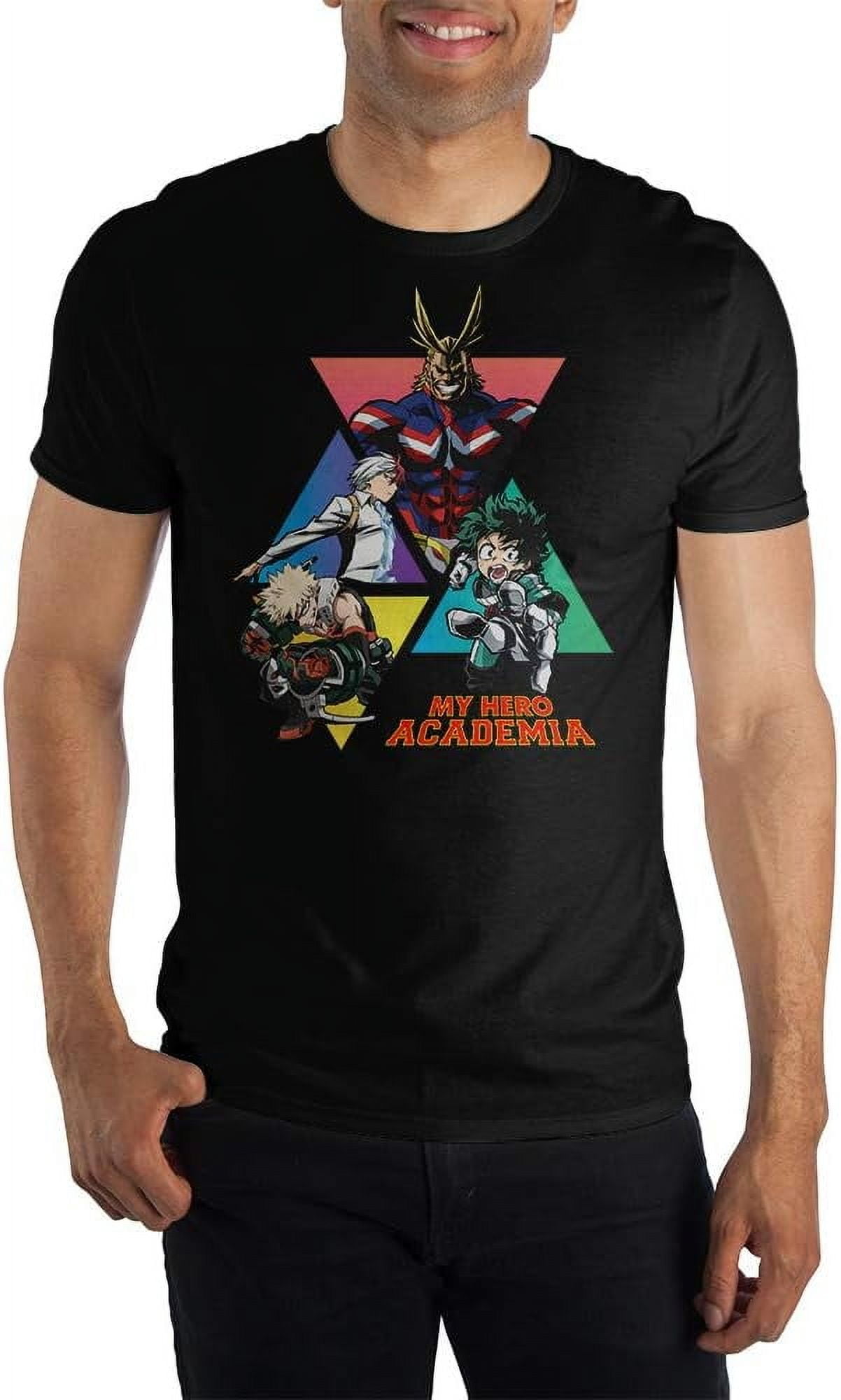 My Hero Academia MHA Character Graphic Groupshot T-Shirt,Black Color ...