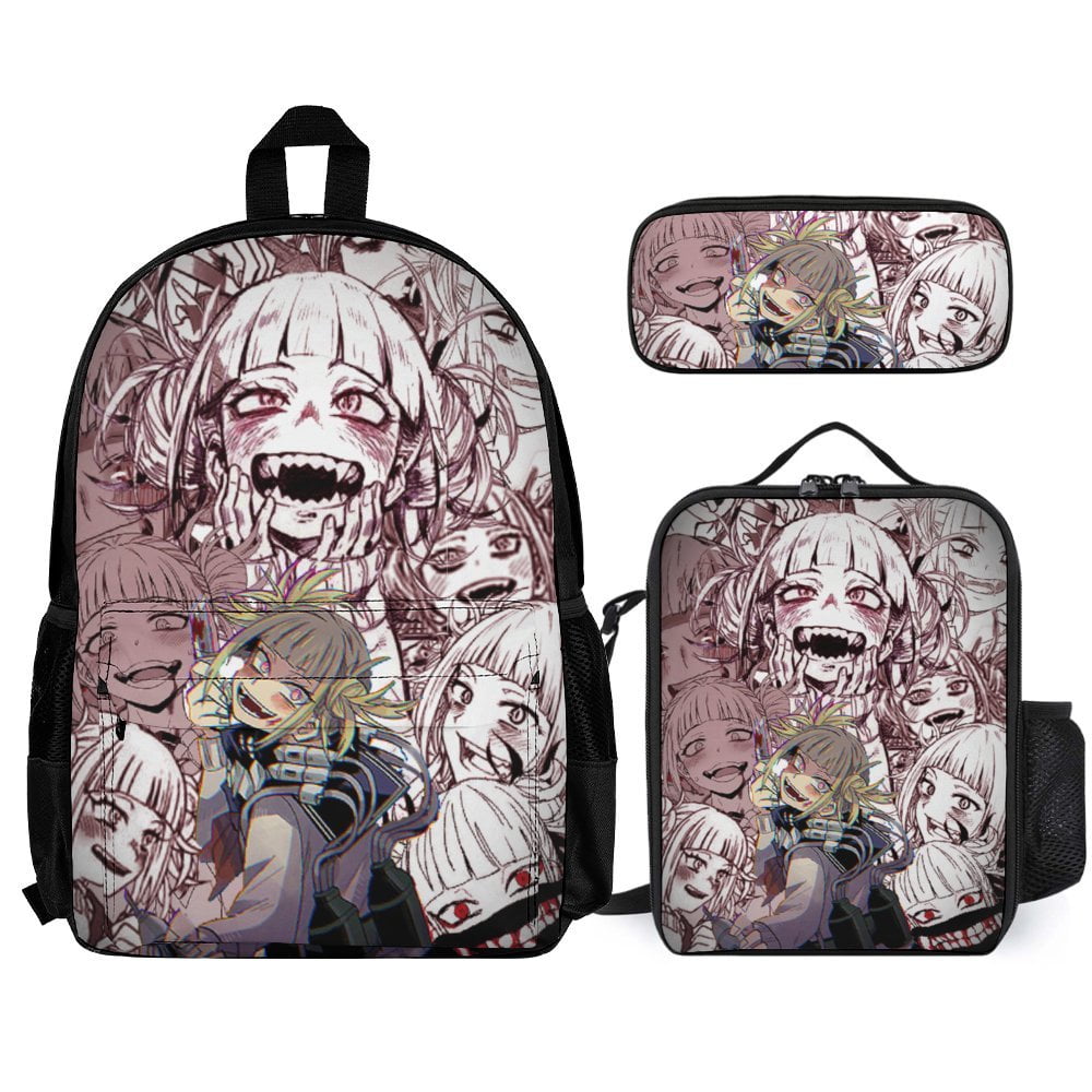 My Hero Academia MHA Himiko Toga Backpack With Lunch Bag Pencil Case ...